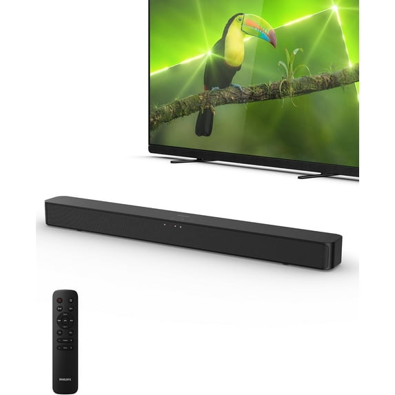 B4000 Soundbar for TV, 2.0 Channel Sound, BT LE Audio, Easy Setup ...