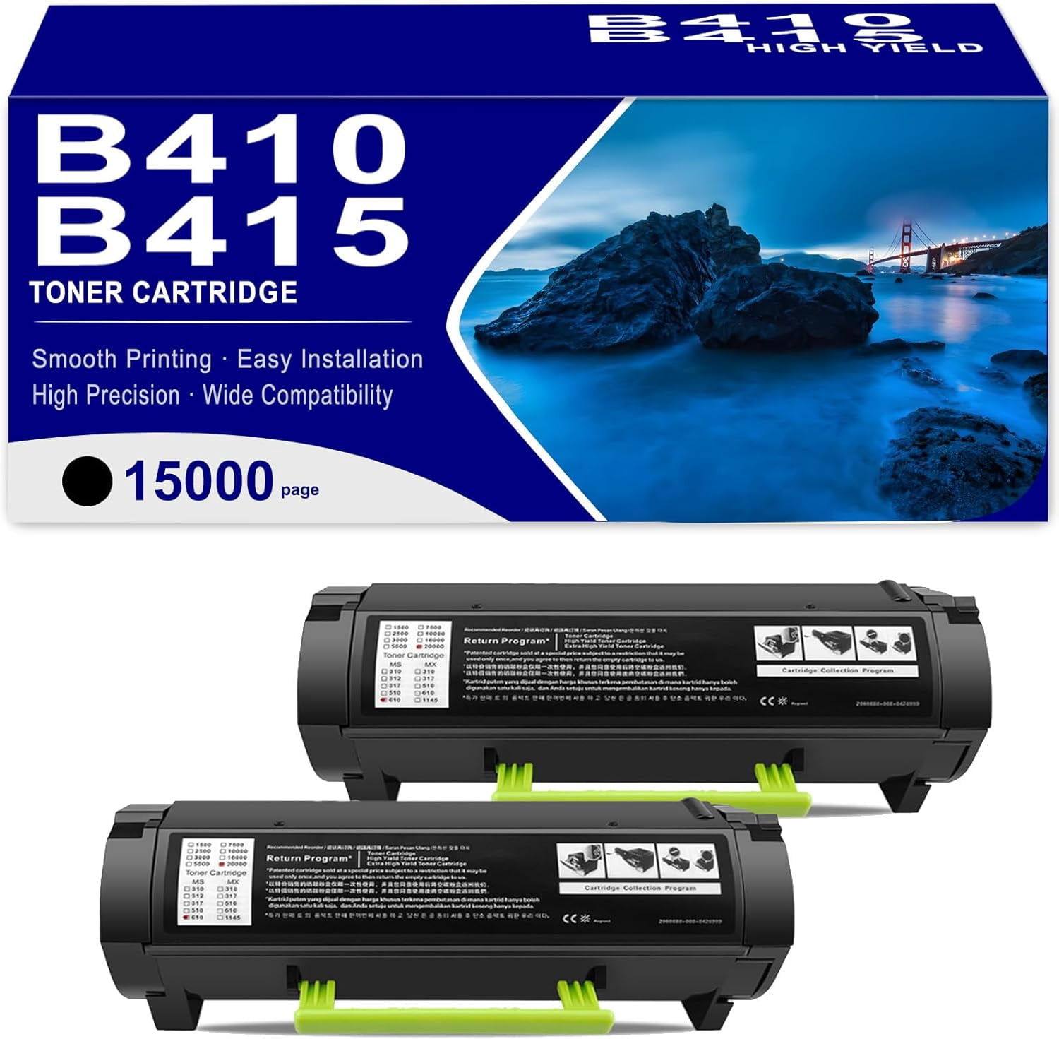 B410 B415 Toner Cartridge Compatible for Xerox B410 B415 006R04727 High ...