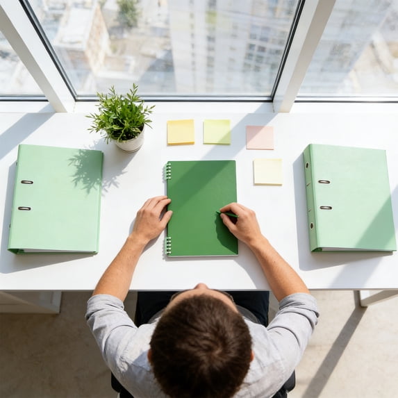 B5 Lined Ring Binder Notebook, Large Refillable Journal, Office Meeting ...