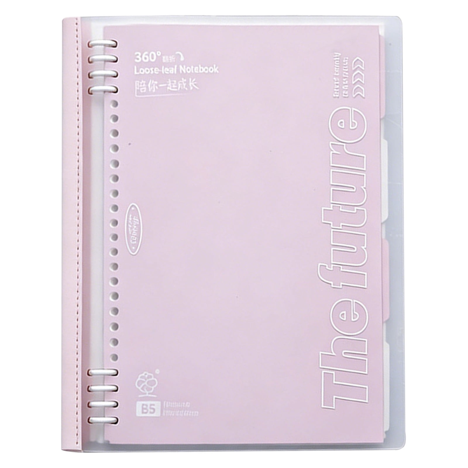 B5 Loose Leaf Notebook, 8-Ring Refillable Binder, 180° Flat Lay Journal ...