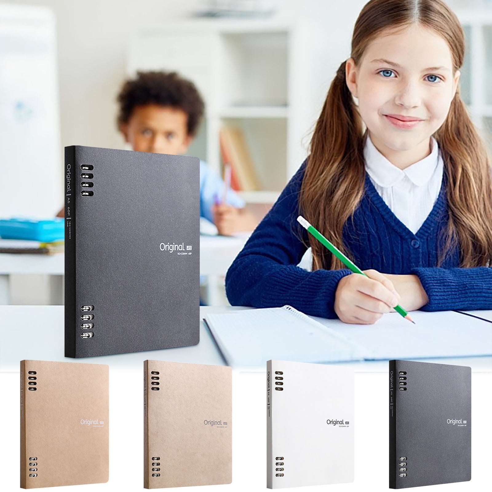 B5 Loose Leaf Notebook - Kraft Paper | Non-Irritating Detachable Design ...