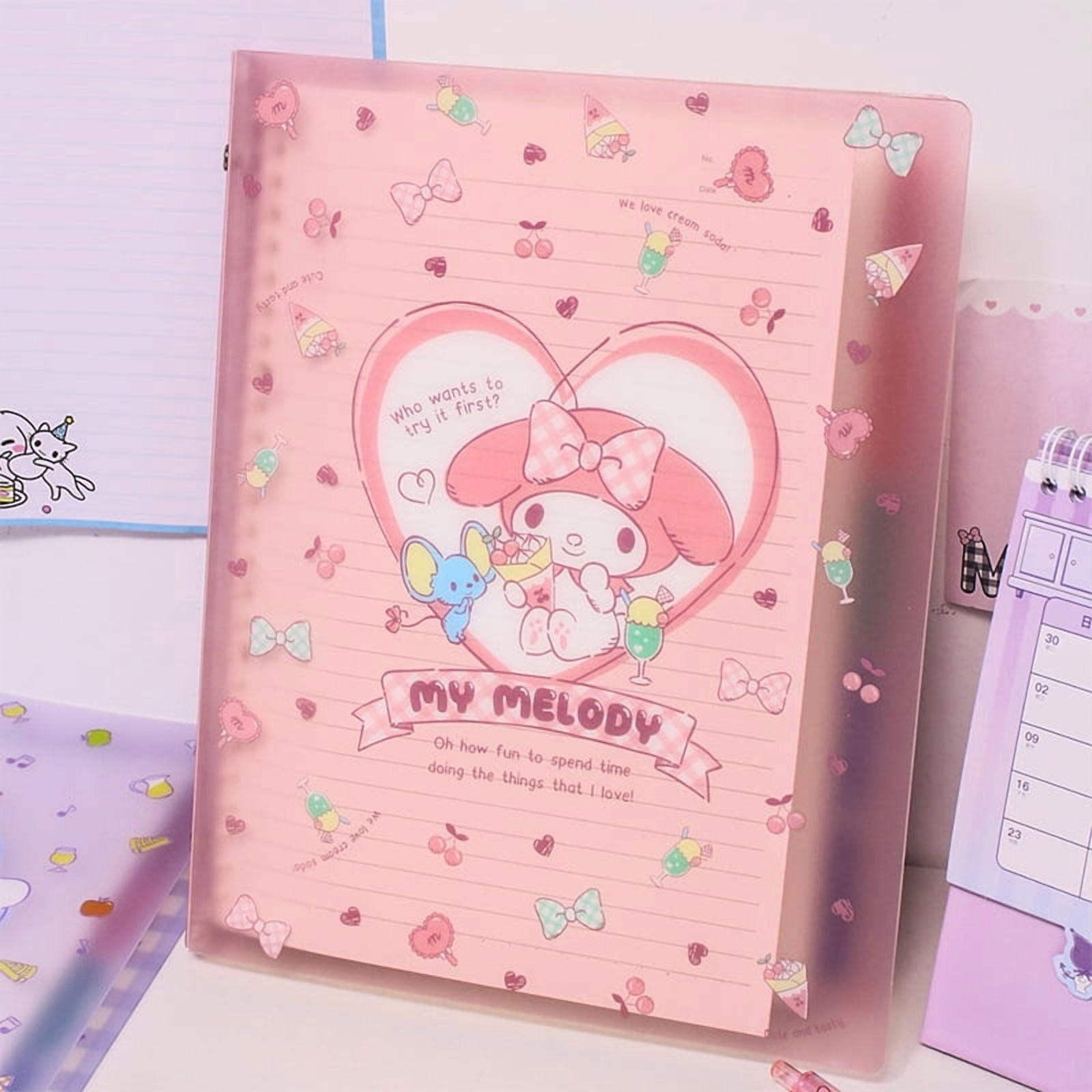 B5 Loose-leaf Book Kuromi Cinnamoroll Melody Notebook Stationery ...