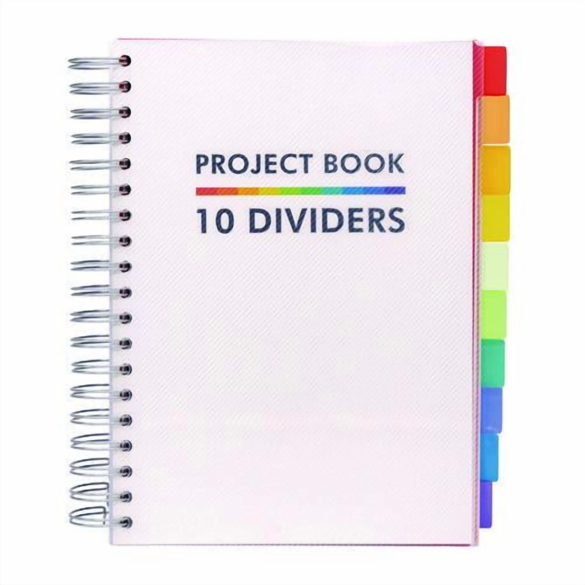 B5 Size 10-Subject Project Book, 10-Subject, Medium/College Rule, White ...