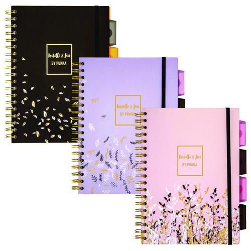 B5 Size Project Book, 4-Subject, Medium/College Rule, Assorted Floral ...