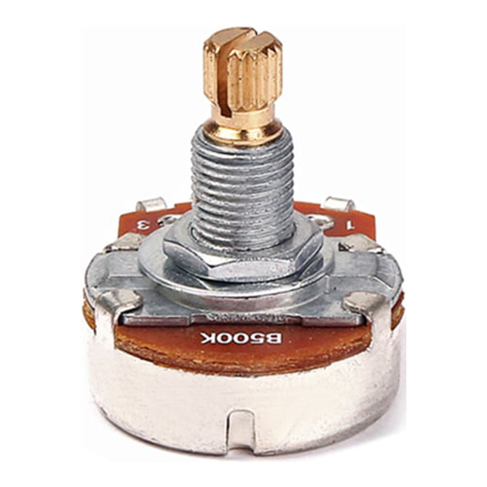 B500K Mini Long Knurled Split Shaft Guitar Potentiometers Shaft with ...