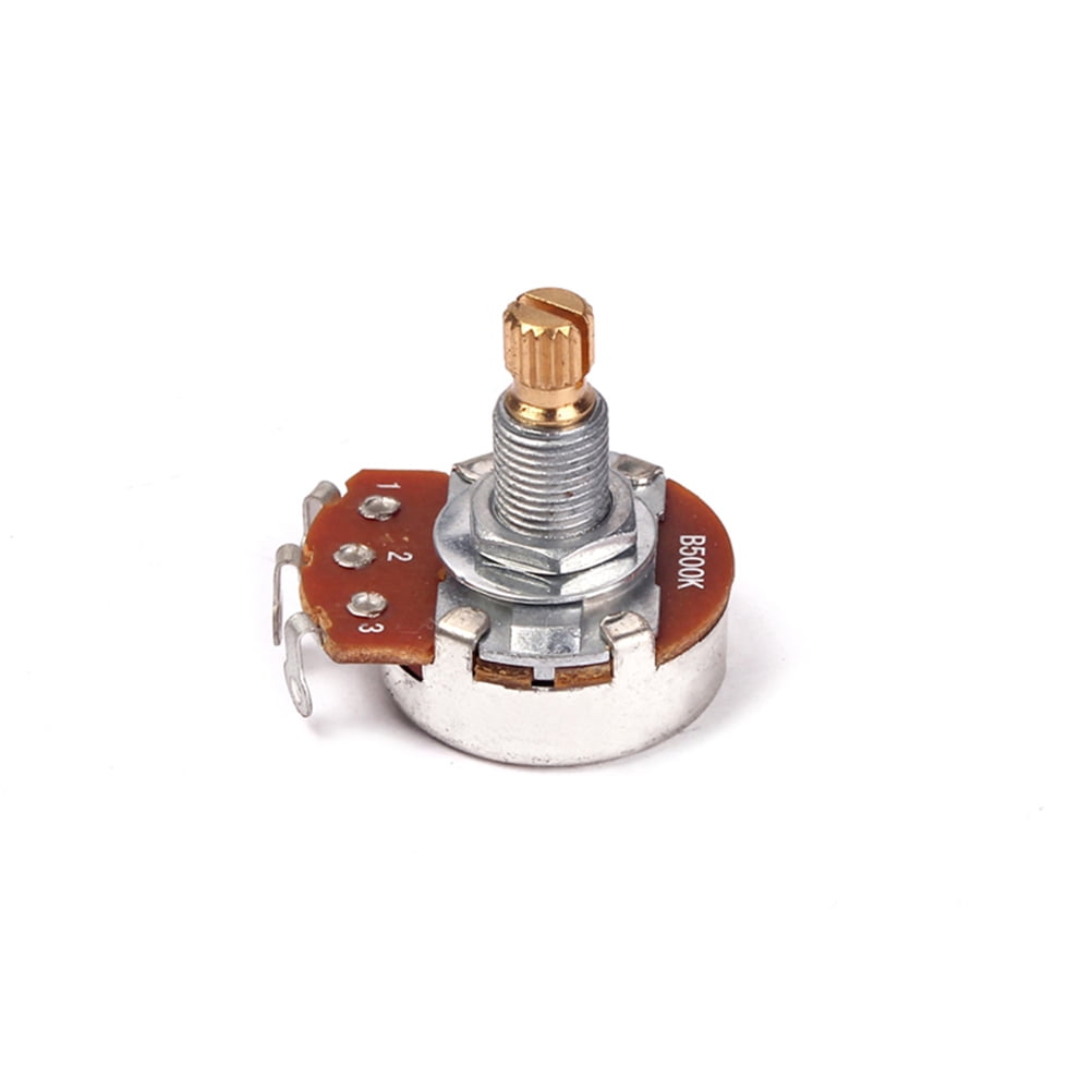 B500K Mini Long Knurled Split Shaft Guitar Potentiometers Shaft with ...