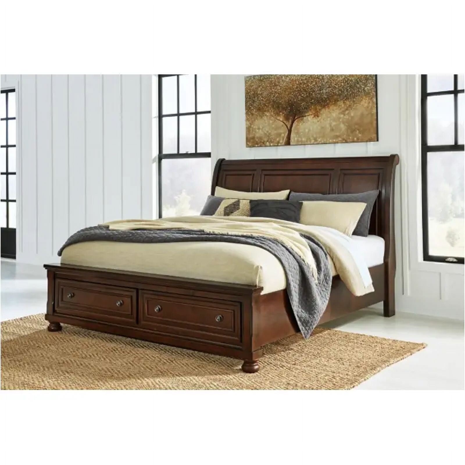 Signature Design by Ashley Porter Brown King/California King Sleigh ...