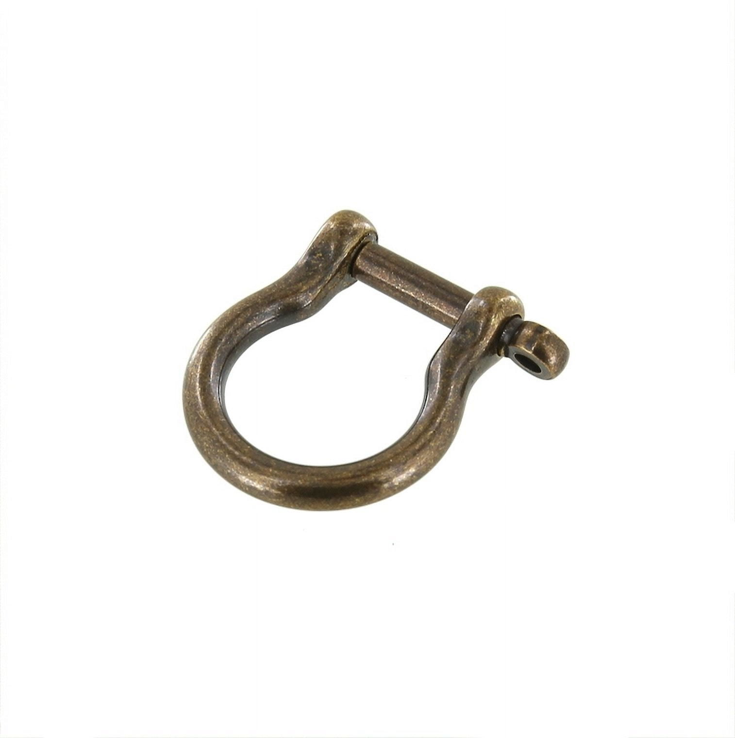 B7485 Antique Brass, Shackle w/ Screw Pin, Solid Brass-LL, Multiple ...