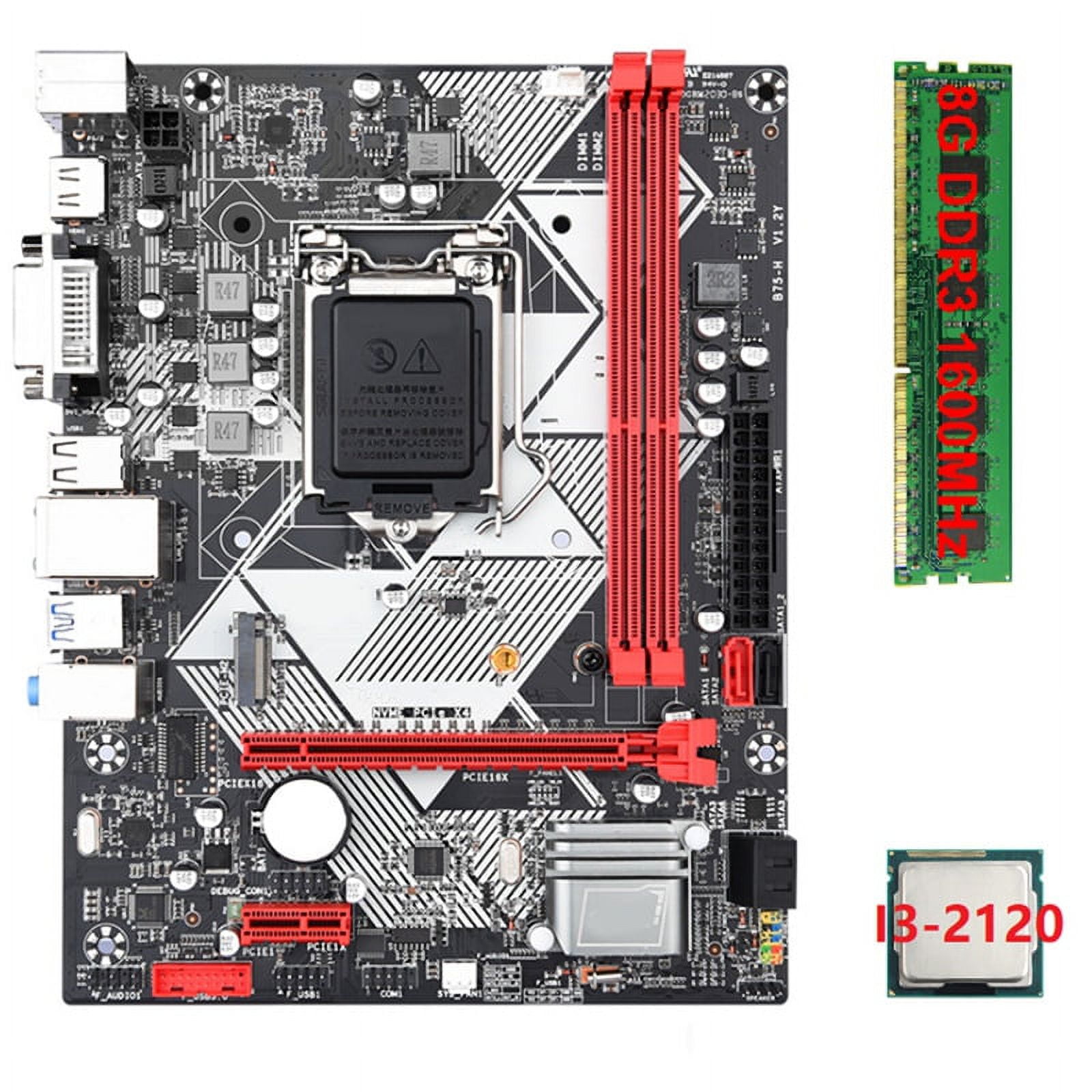 B75-H Desktop Motherboard +I3-2120 CPU +1X8G DDR3 1600MHz RAM LGA 1155 USB 3.0 3.0 Computer ...