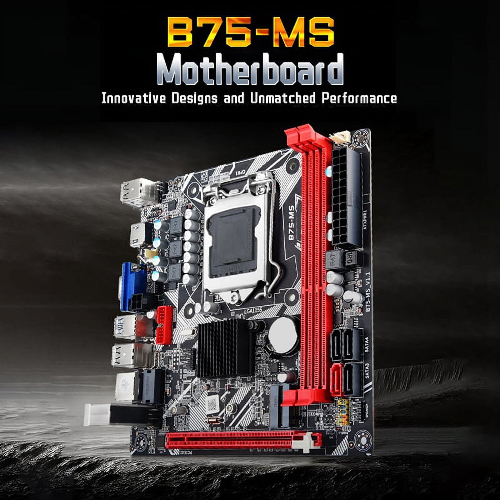 B75 MS Desktop Motherboard LGA 1155 2XDDR3 Slots Up to 16G PCI-E 16X ...