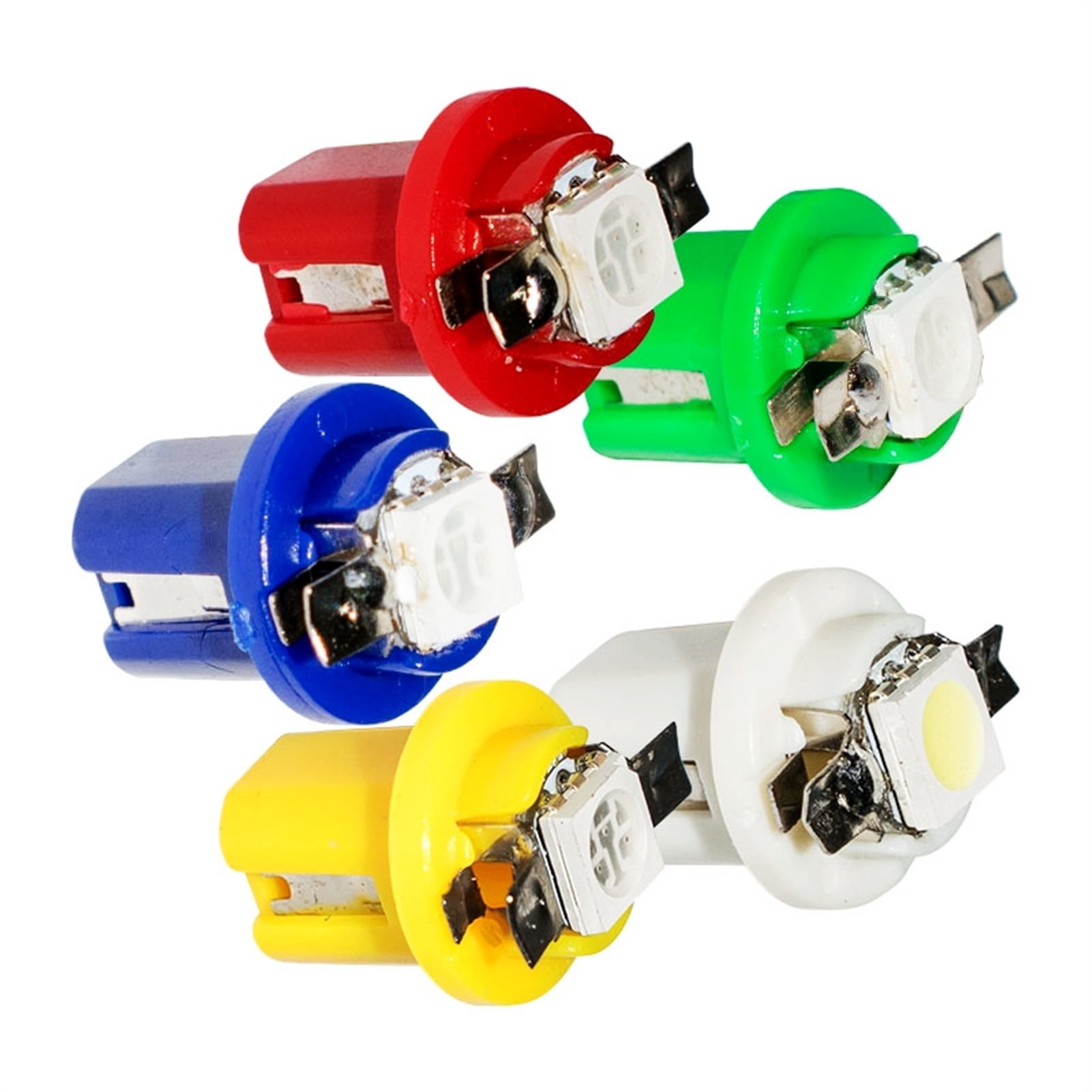 B8.5D 509T B8.5 5050 Led SMD T5 Wedge Lamp Car Gauge Speedo Dash Bulb ...
