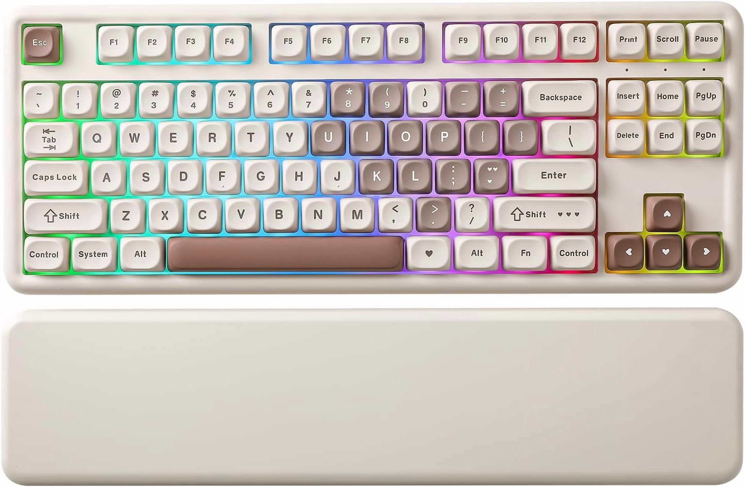 B87 Mechanical Keyboard,QMK/VIA Programmable,TKL Layout 87 ,BT/2.4G/-C ...