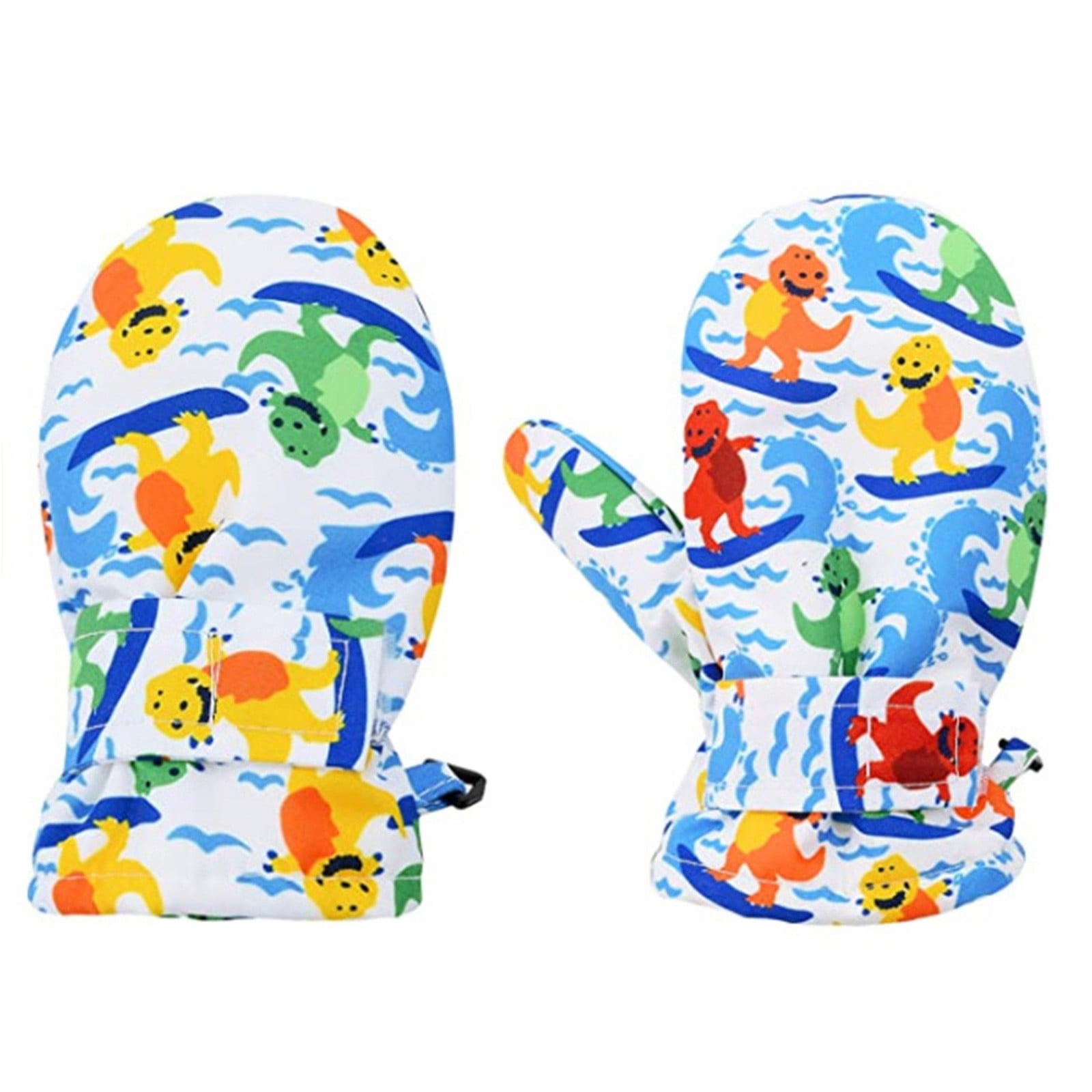 B91xZ Baby Boys Winter Gloves Toddler Snow Cartoon Water-proof Gloves for Kids Baby Winter ...