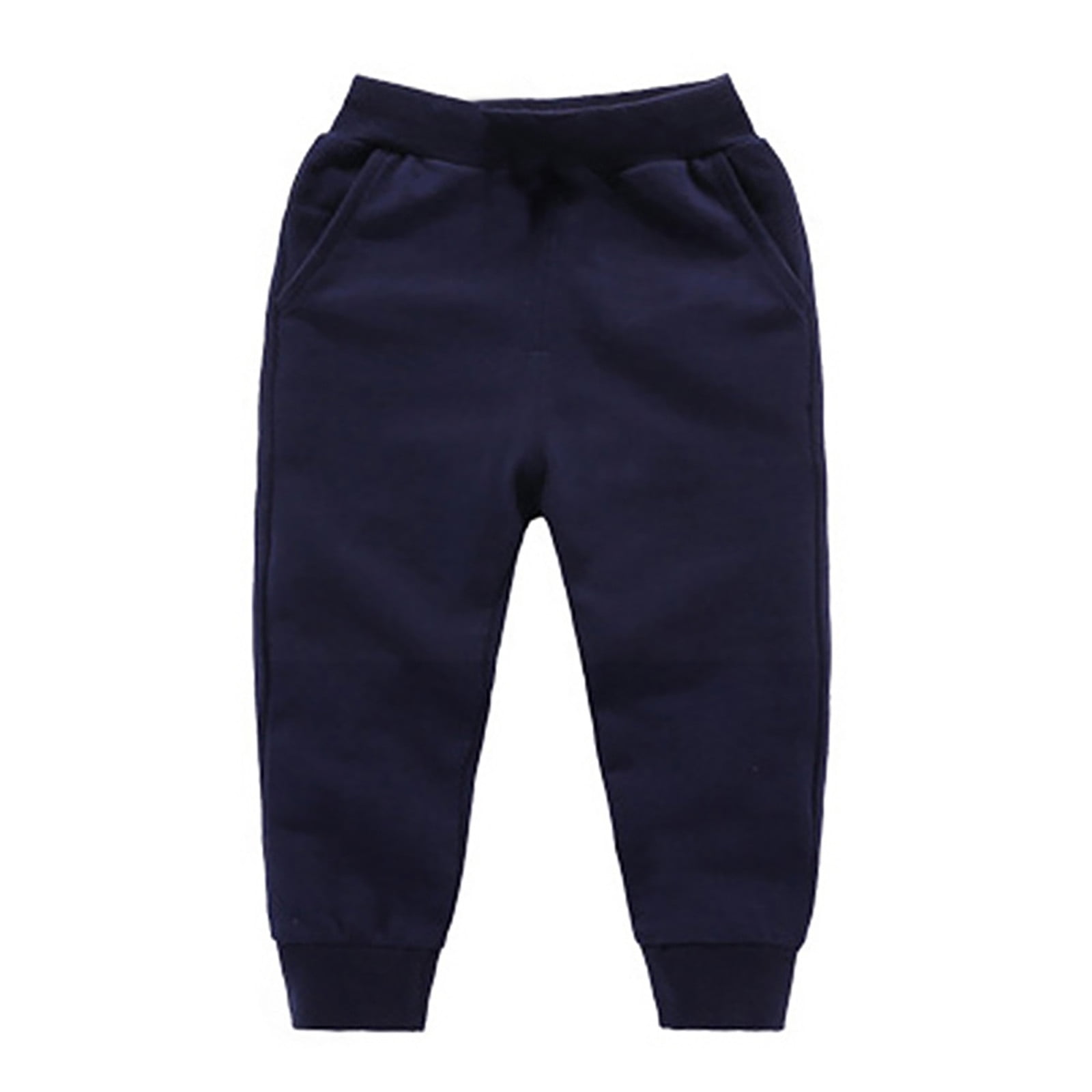 B91xZ Boys Pants Loose Solid Bow Pants Trousers Boys Warm Toddler ...