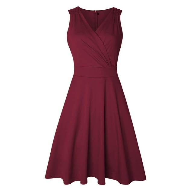 B91xz Dresses For Women 2024 Casual Spring Summer Deep V Neck Elegant