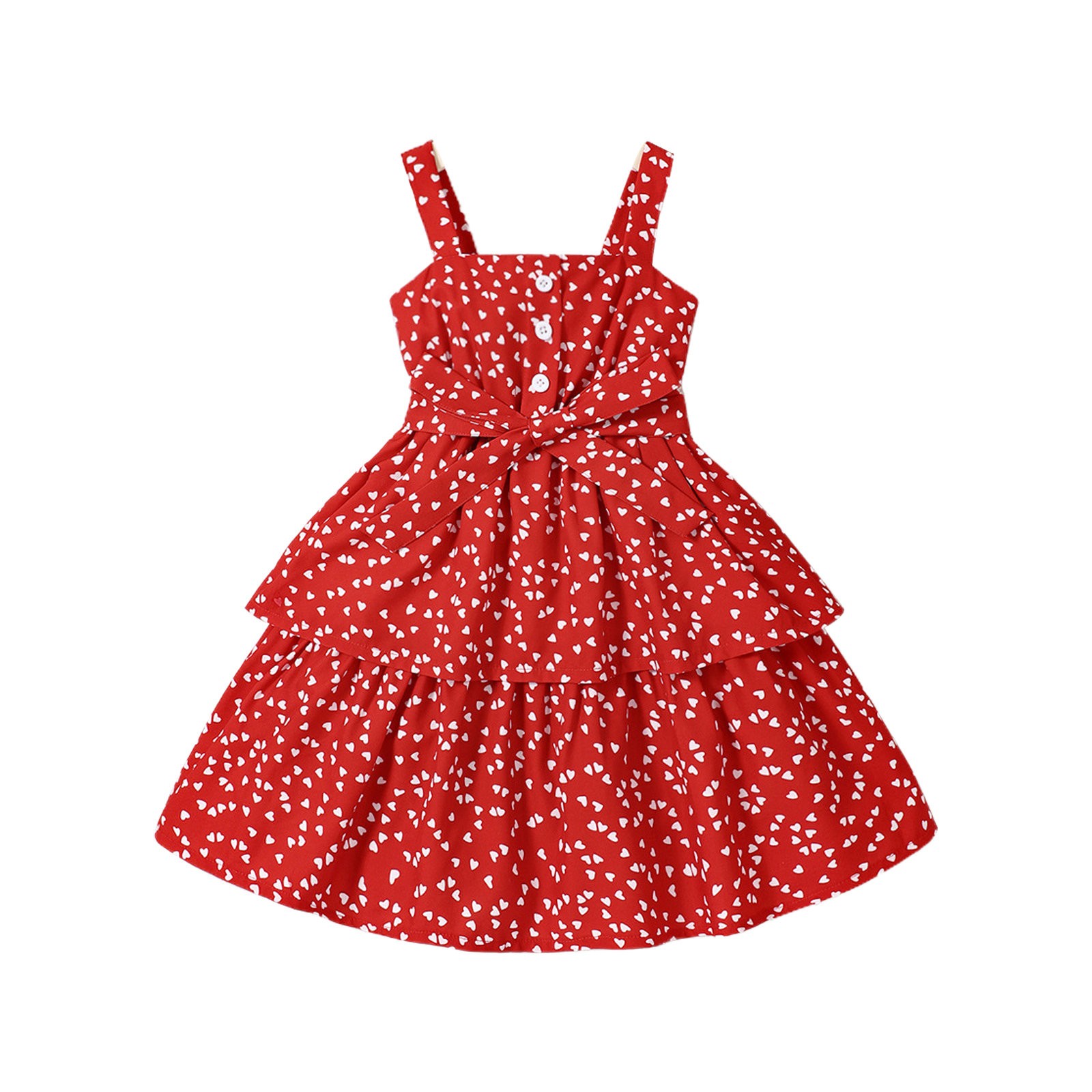 B91xZ Girls formal Dresses Girl's Cute Love Polka Dots Strap Summer ...