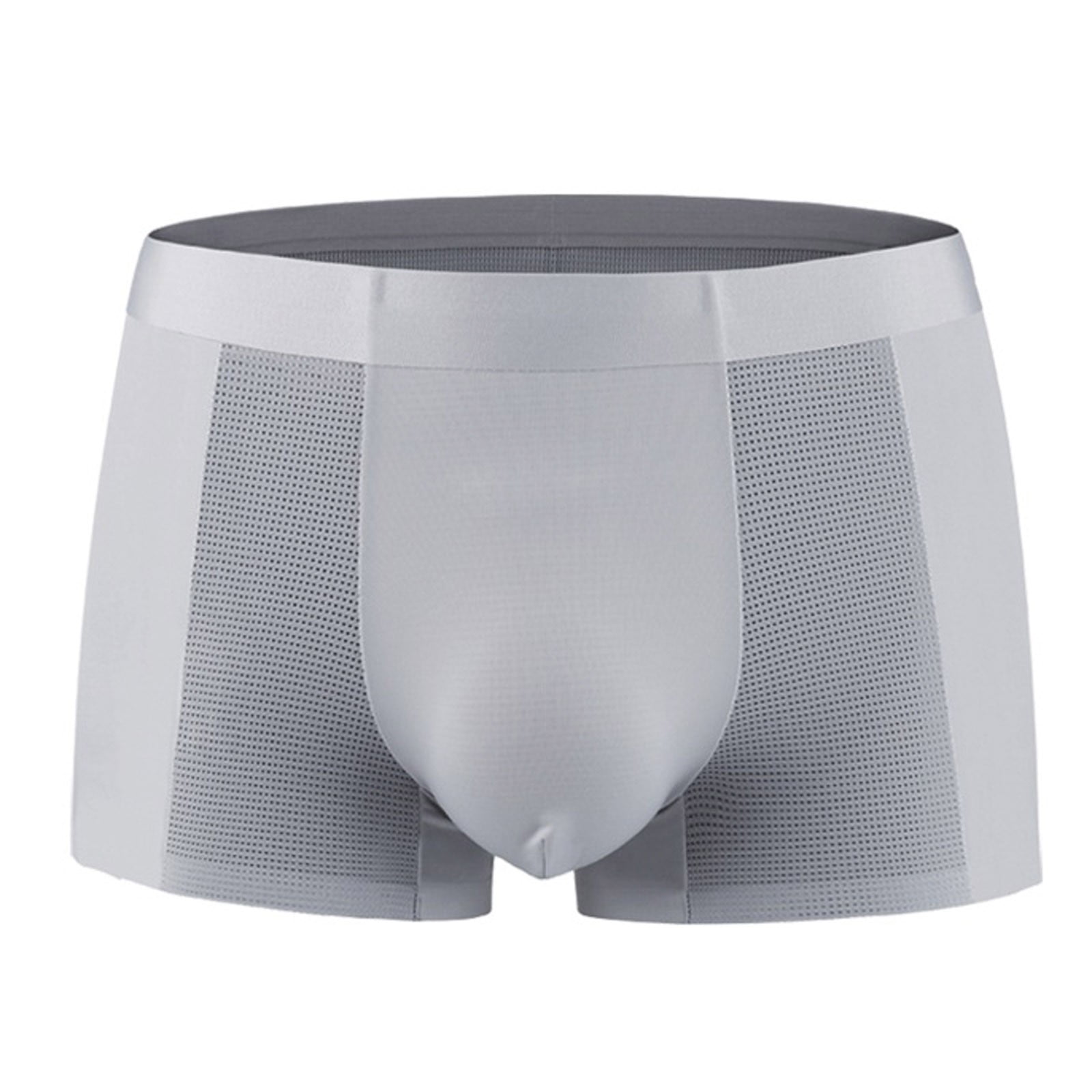 B91xZ Men Boxer Briefs Low Rise Trunks Short Leg Boxer Briefs,Gray M ...