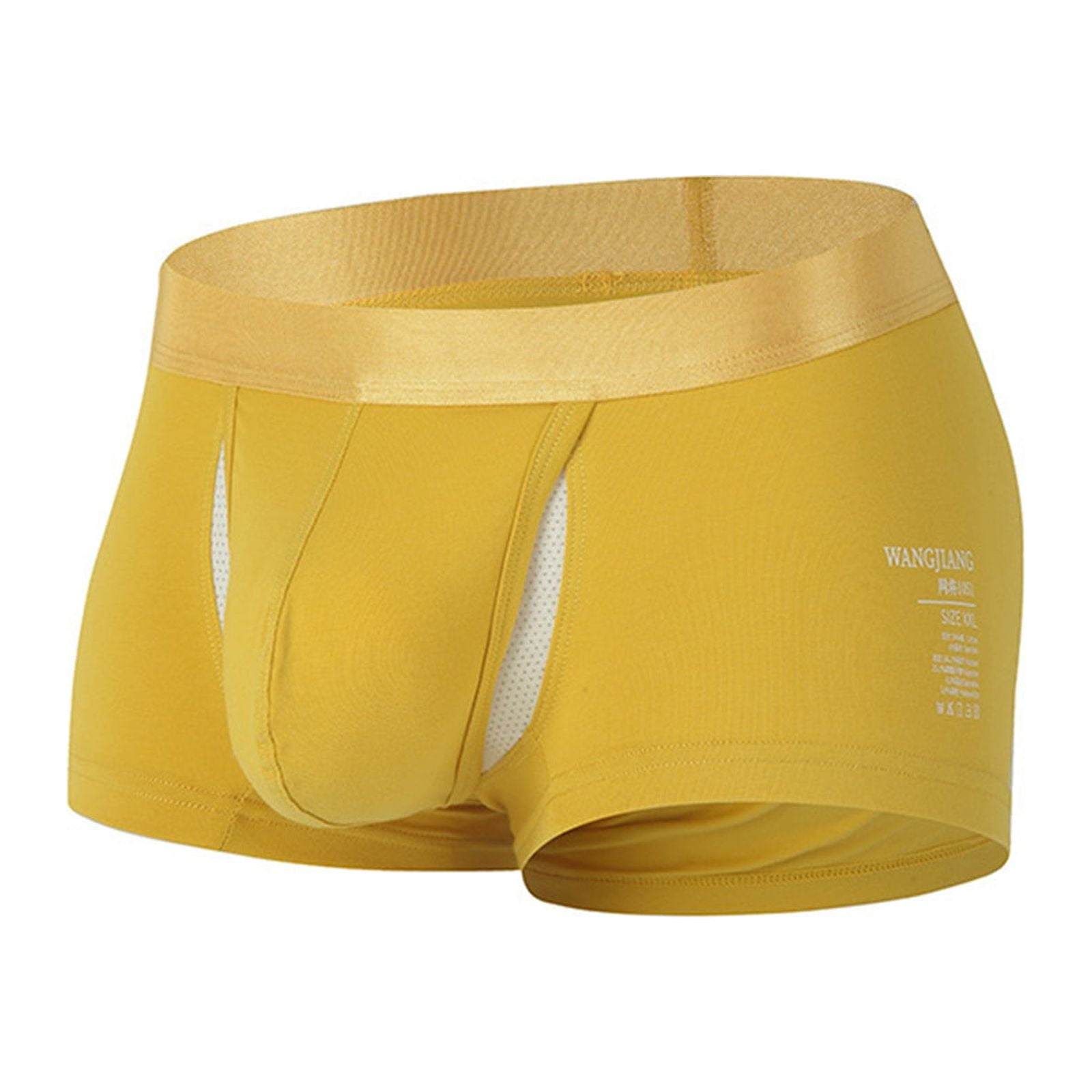 B91xZ Mens Boxer Low Rise Trunks Short Leg Boxer Briefs,Yellow XXL ...