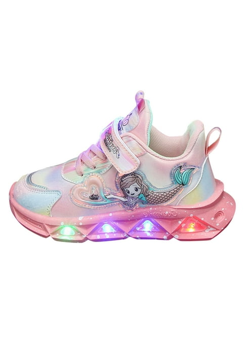 Athletic Works Toddler Girl Star Light Up Sneakers - Walmart.com