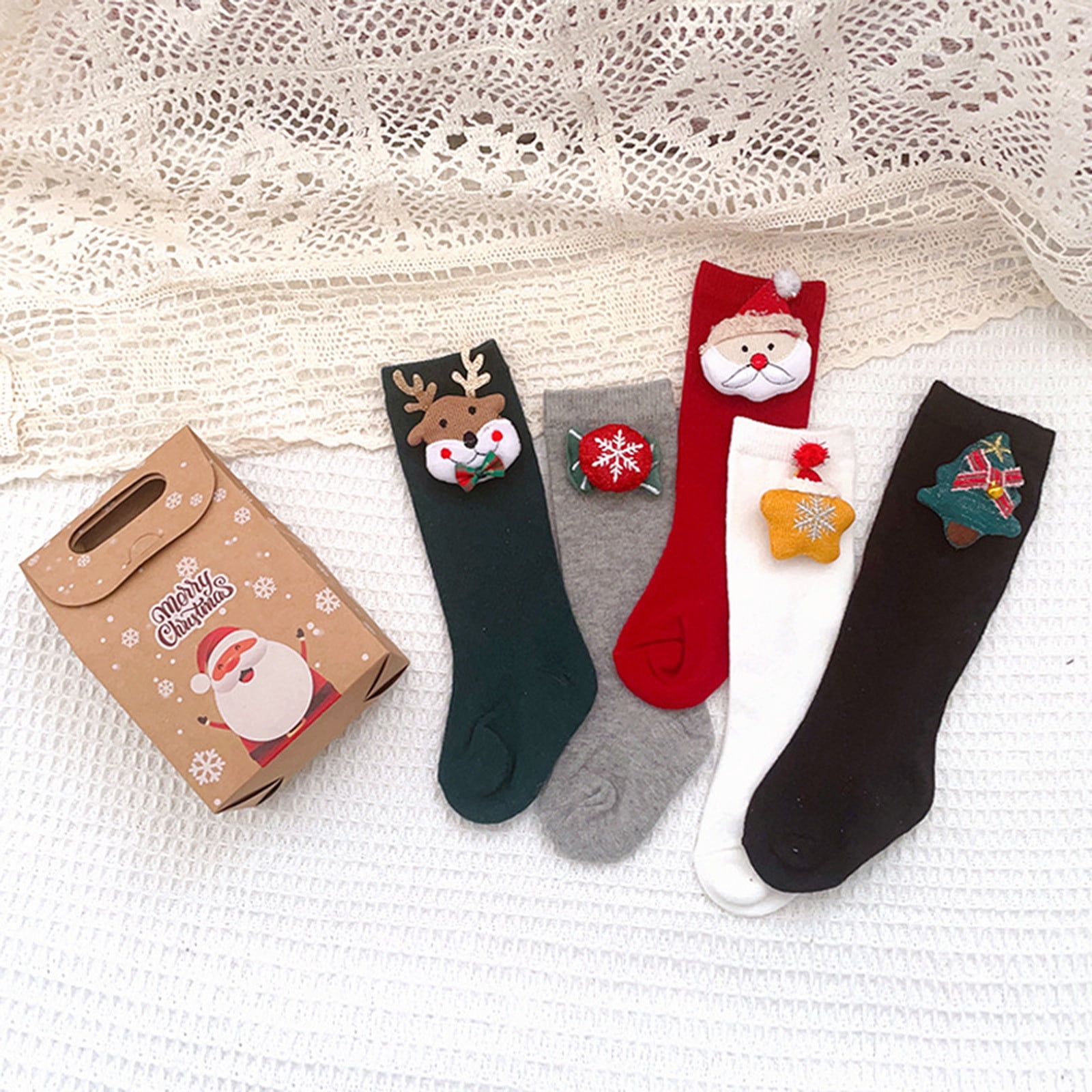 B91xz Socks Stockings Cartoon Doll Stockings Non Slip Floor Stockings