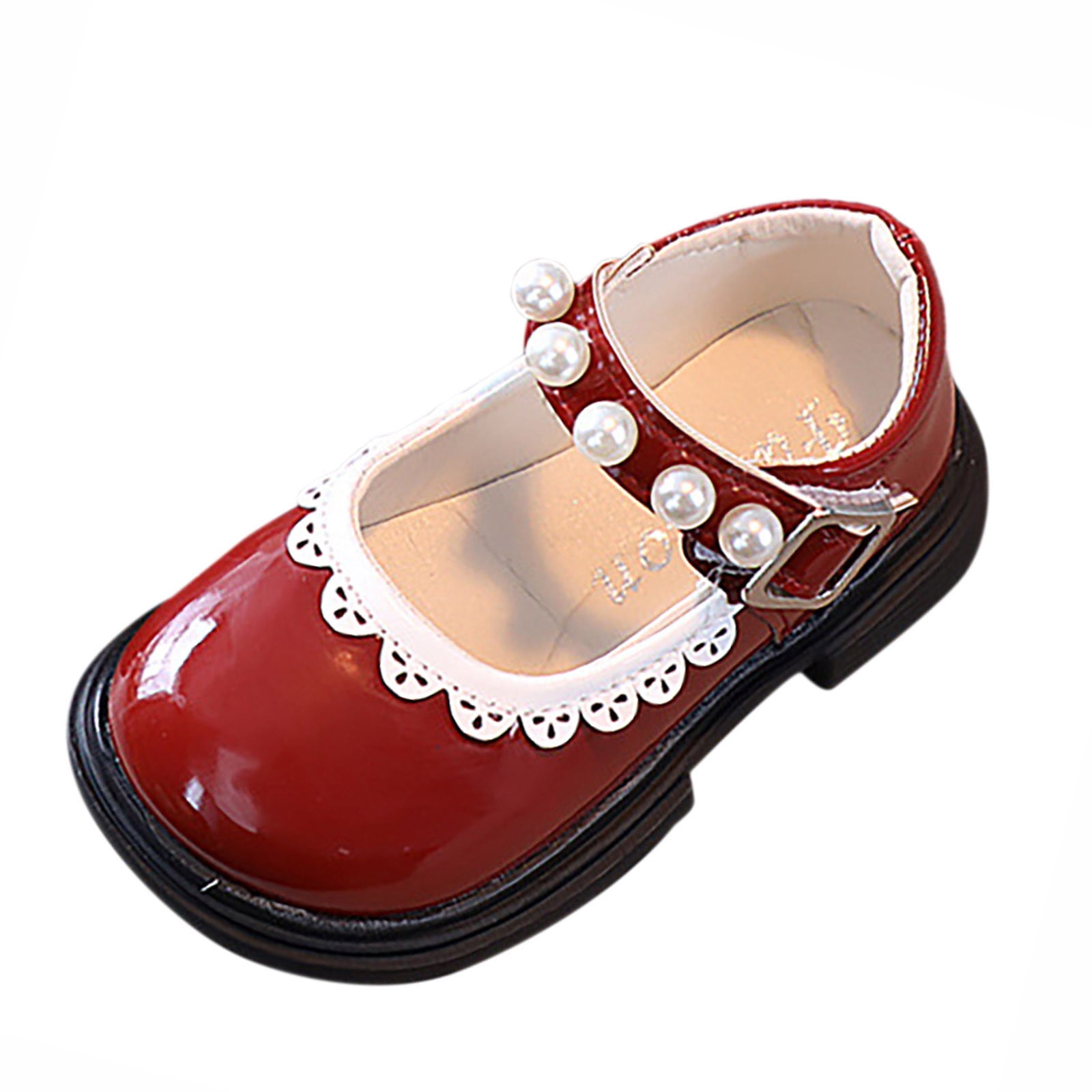 Entyinea Toddler Flower Girls Dress Shoes Girl Ballet Flats Back to ...