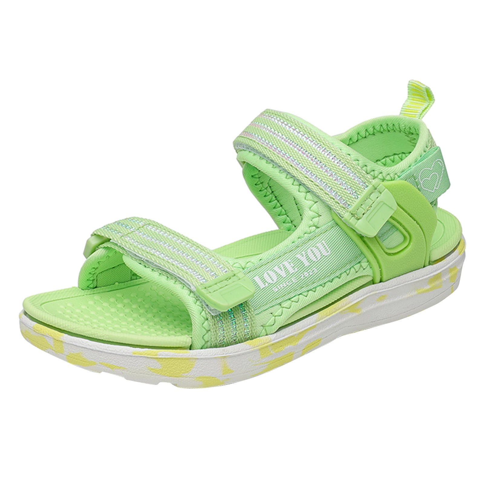B91xZ Toddler Girl Sandals Children Shoes Fashion Beach Sandals Light Soft Sweet Girl Sandals ...