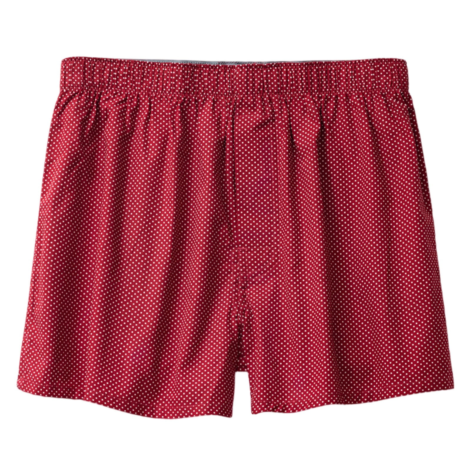 B91xz Underwear For Men Cotton Classic Slim Fit Woven Boxer Red M