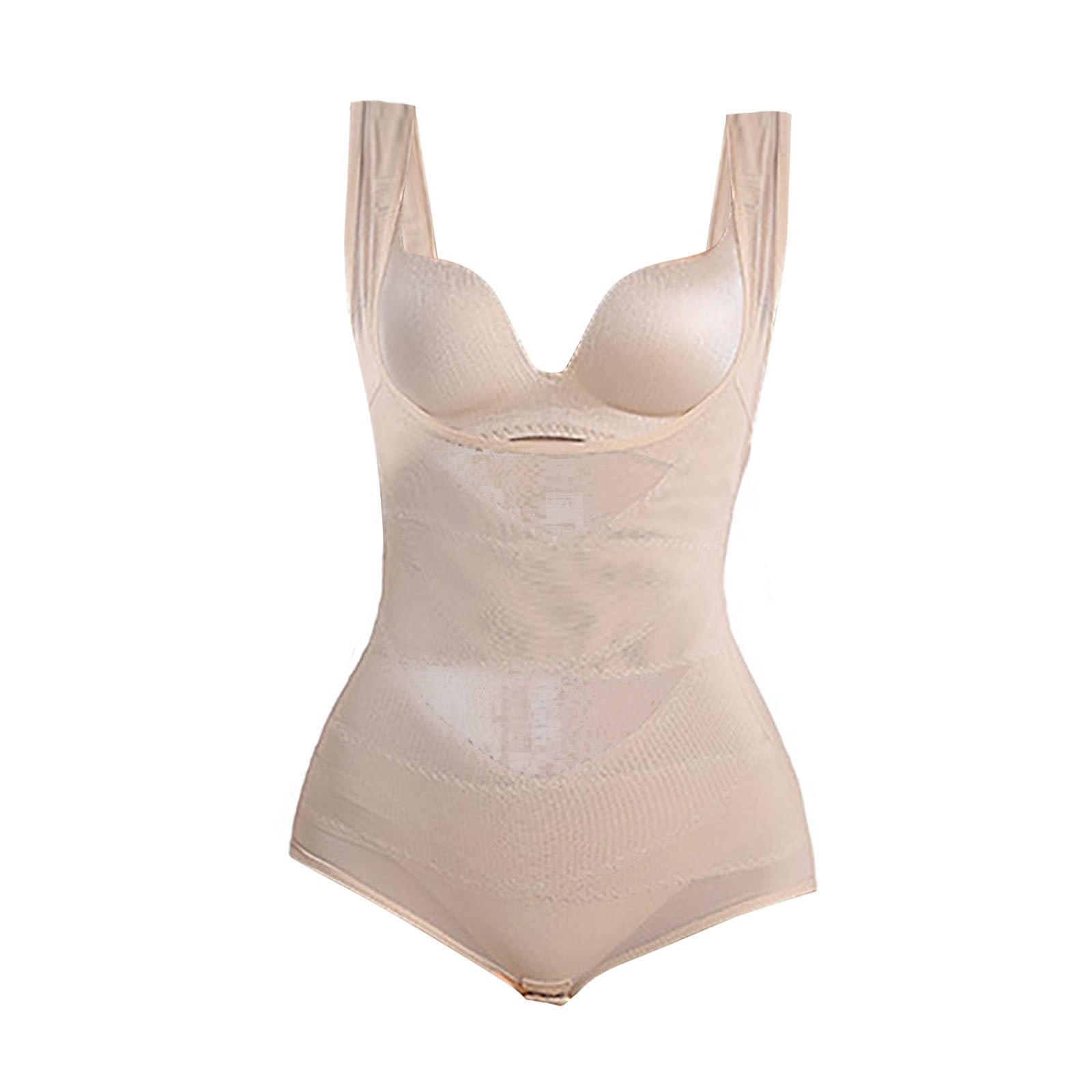 B91xZ Women's 2 Piece Bodysuits Tummy Control Shapewear Mid-Thigh ...