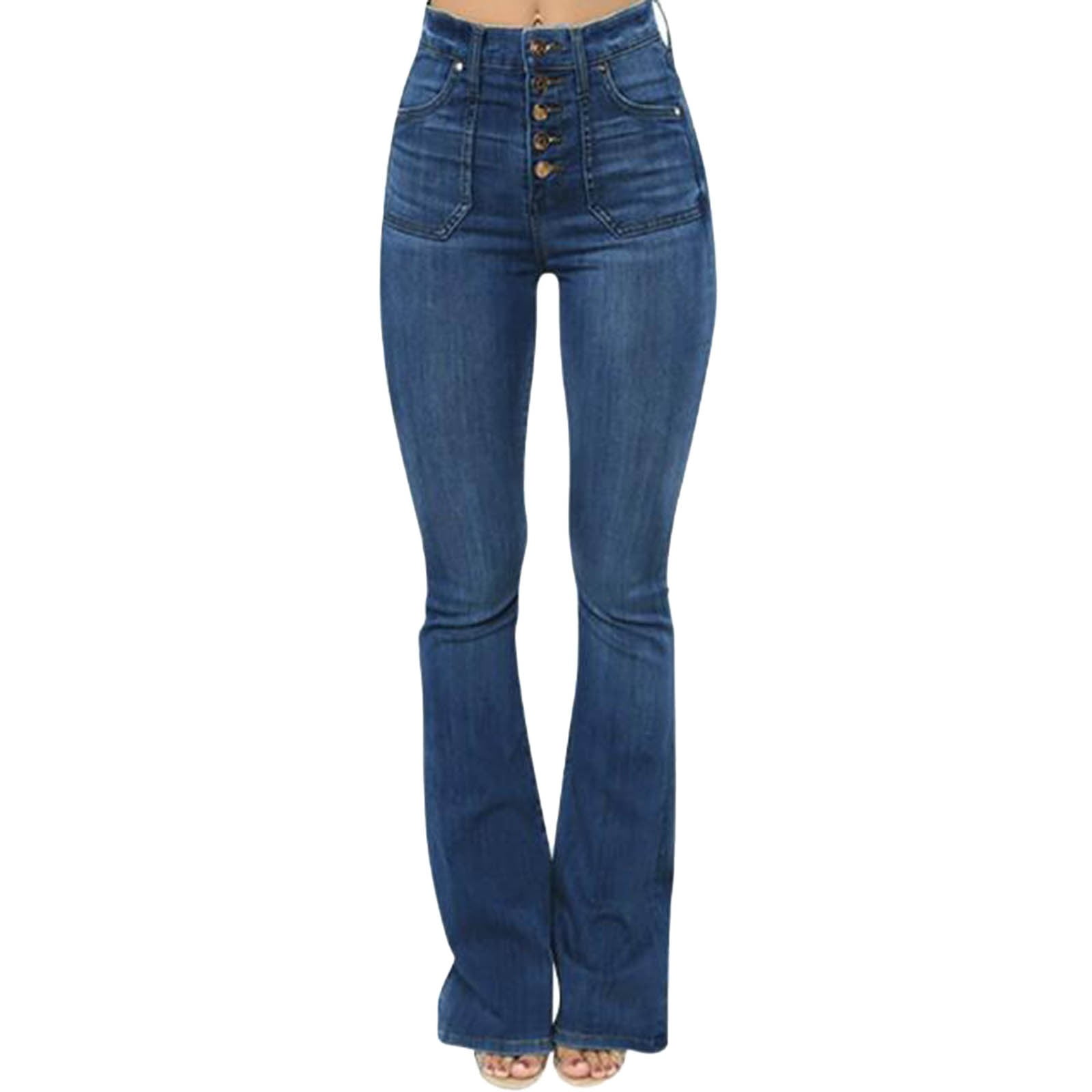 B91xZ Women's Mid Rise Boyfriend Jean Curvy Skinny Super High Rise ...