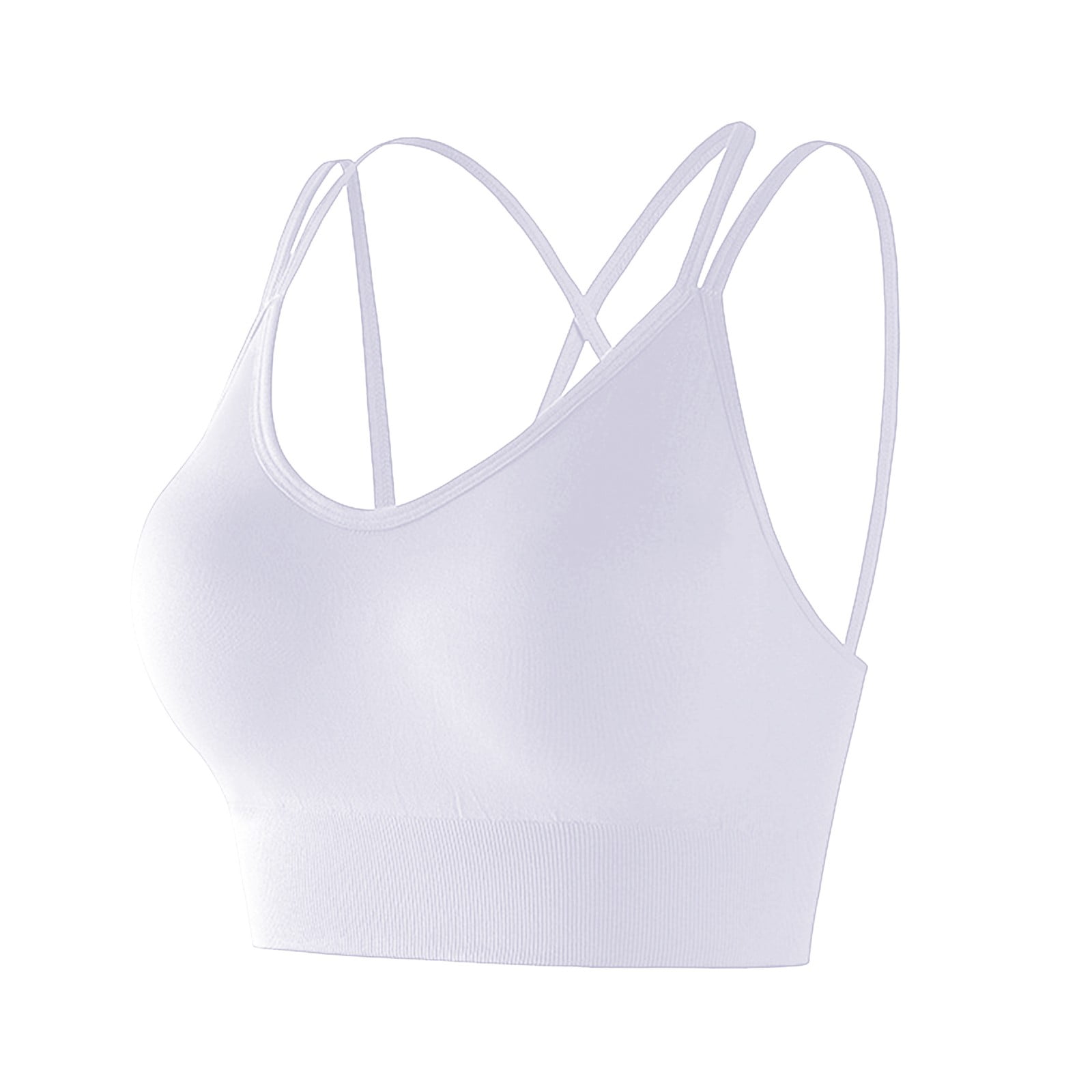 B91xZ Womens Bralettes Comfort Back Strappy Sports Bralette Wireless ...