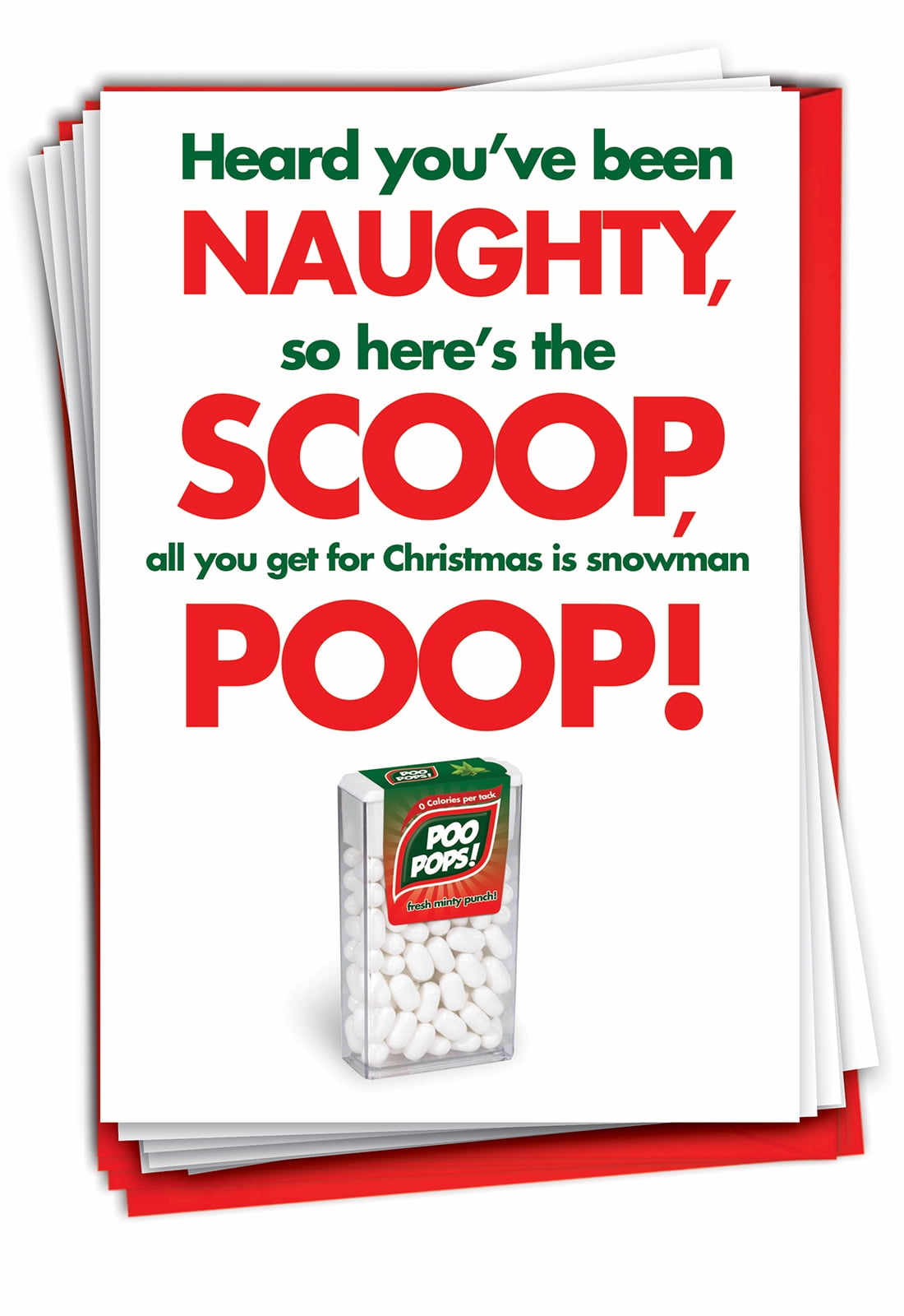 B9786 snowman poop Christmas' Pack of 12 Humorous Merry Christmas ...