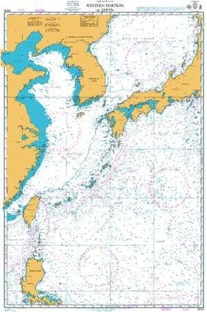 BA Chart 4509: Western Portion of Japan - Walmart.com