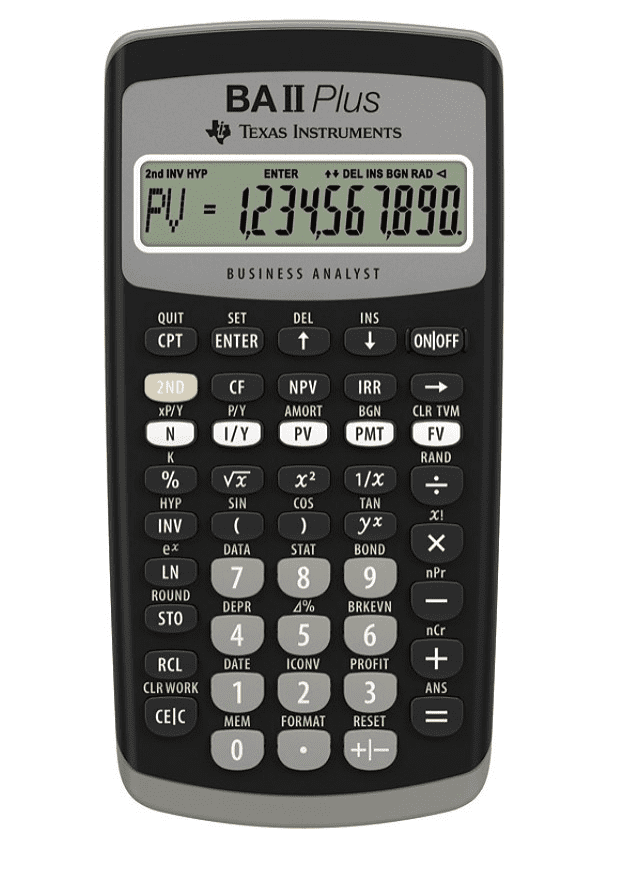 BA-II Plus Advance Financial Calculator, Dark Gray - Walmart.com