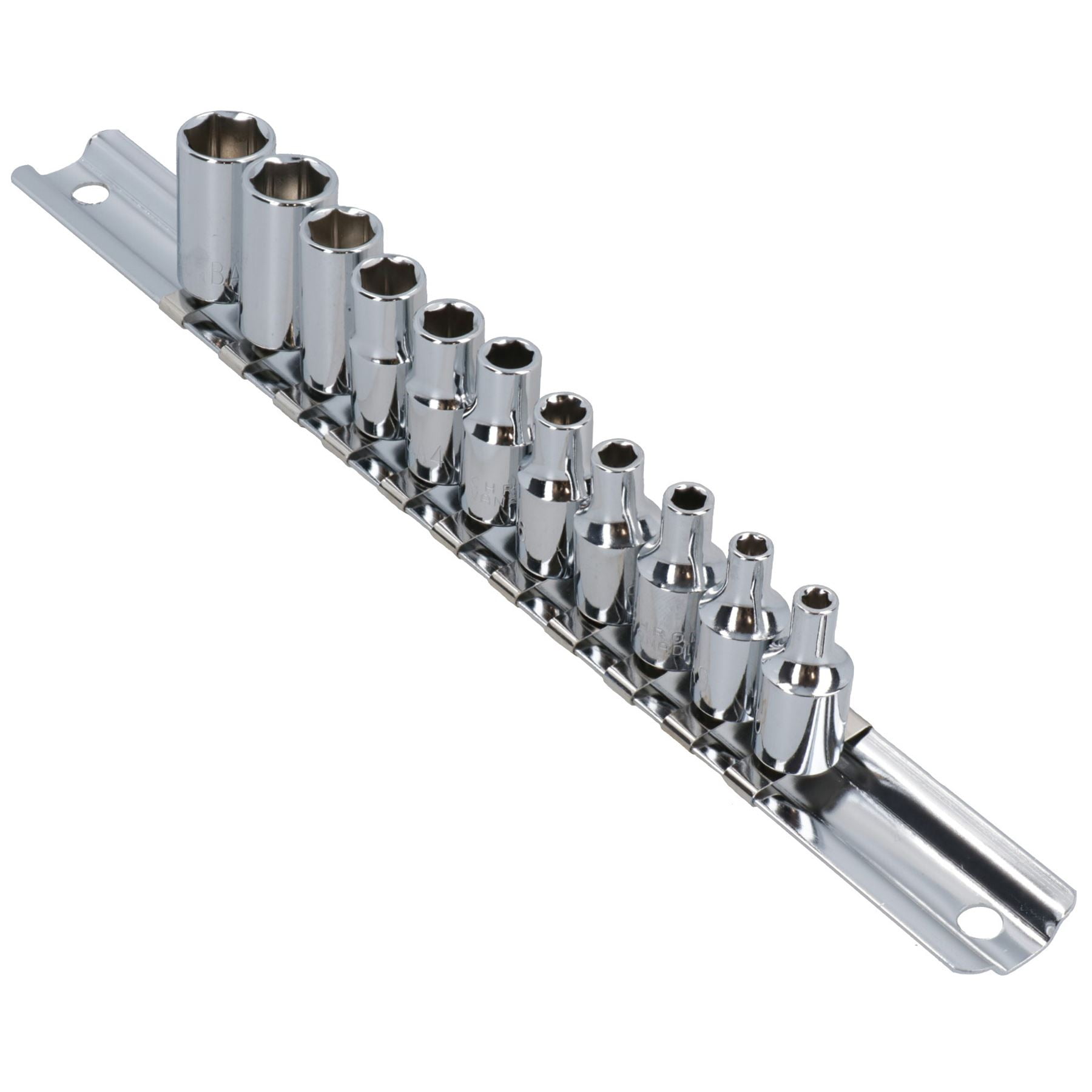 BA Sockets 1/4" Drive 11pc Set & Socket Rail for Classic Cars Model ...