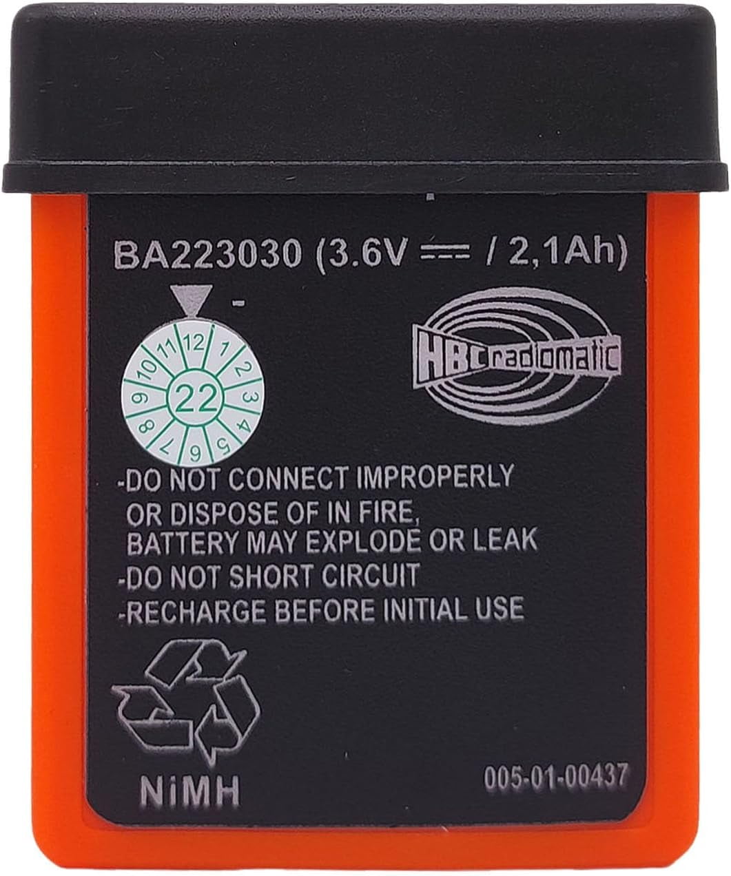 BA223030 Battery BA223000, 3.6V 2100mAh Ni-MH, Rechargeable, for HBC ...