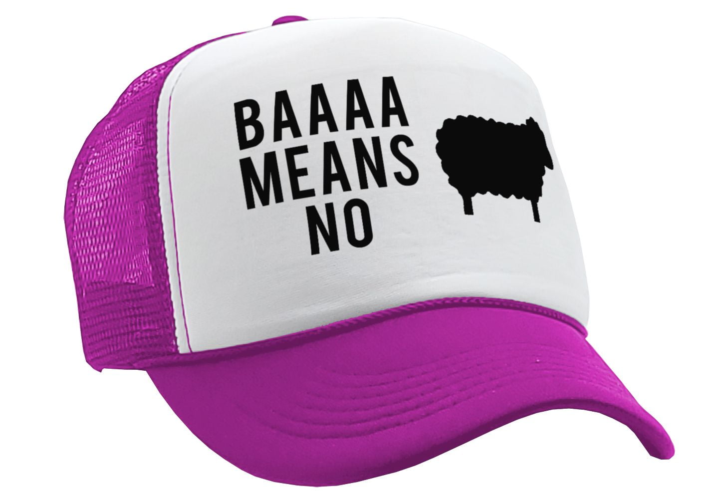 BAAAAAA MEANS NO - sheep parody joke gag - Vintage Retro Style Trucker ...