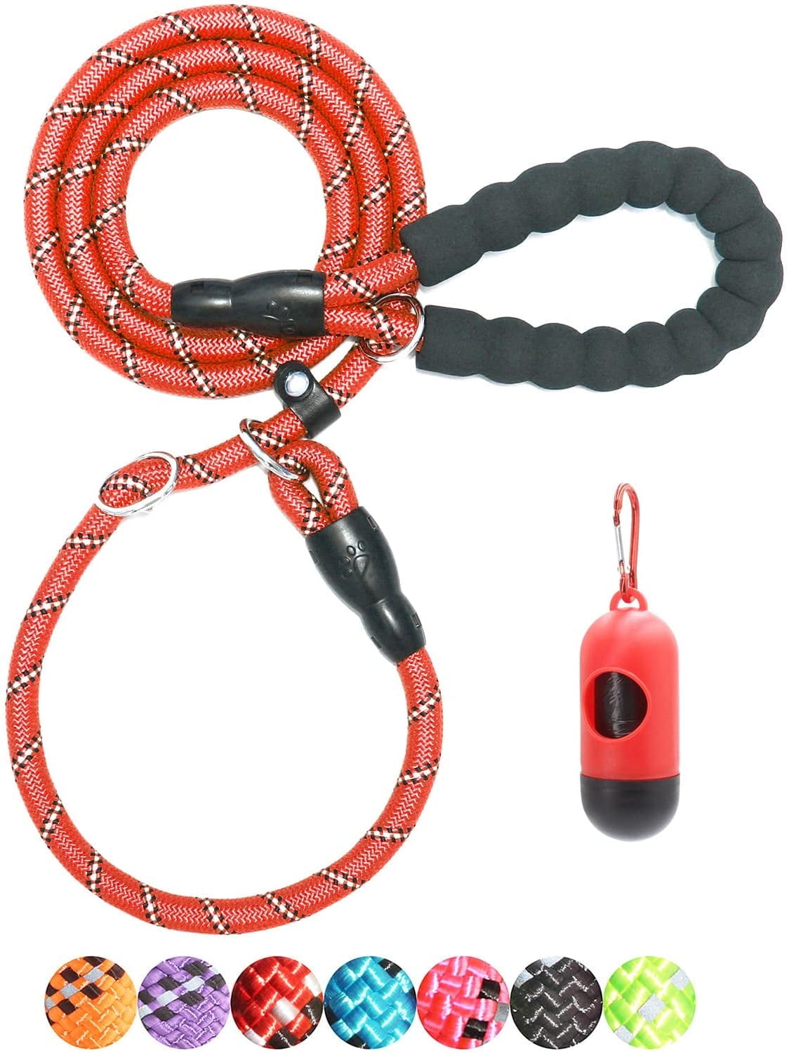 BAAPET 6 Feet Loop Dog Leash, Anti-Choking, Upgraded Durable Rope Cover ...
