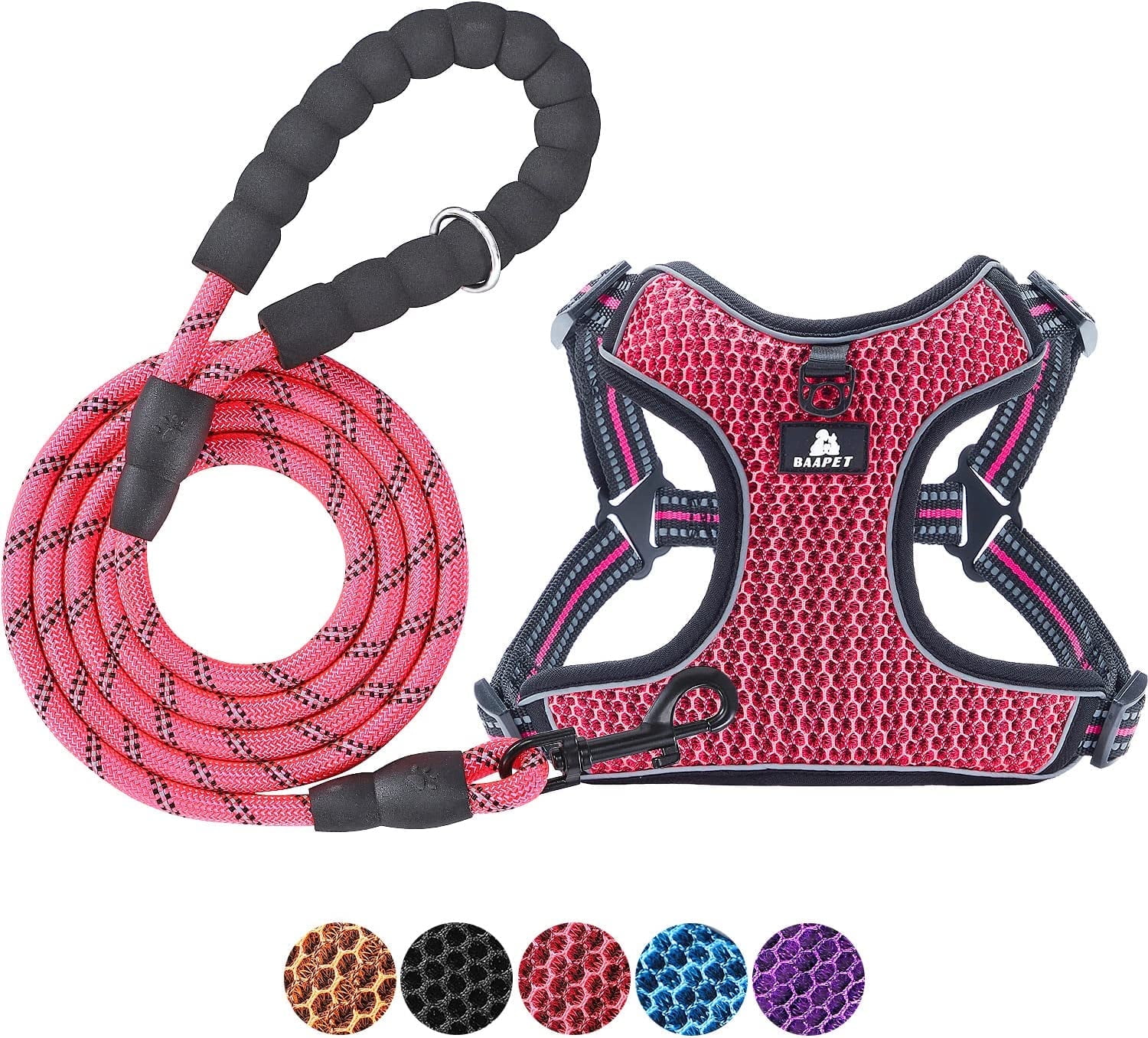 BAAPET Breathable Dog Harness for Small Puppy, Medium Dogs Step-in and ...