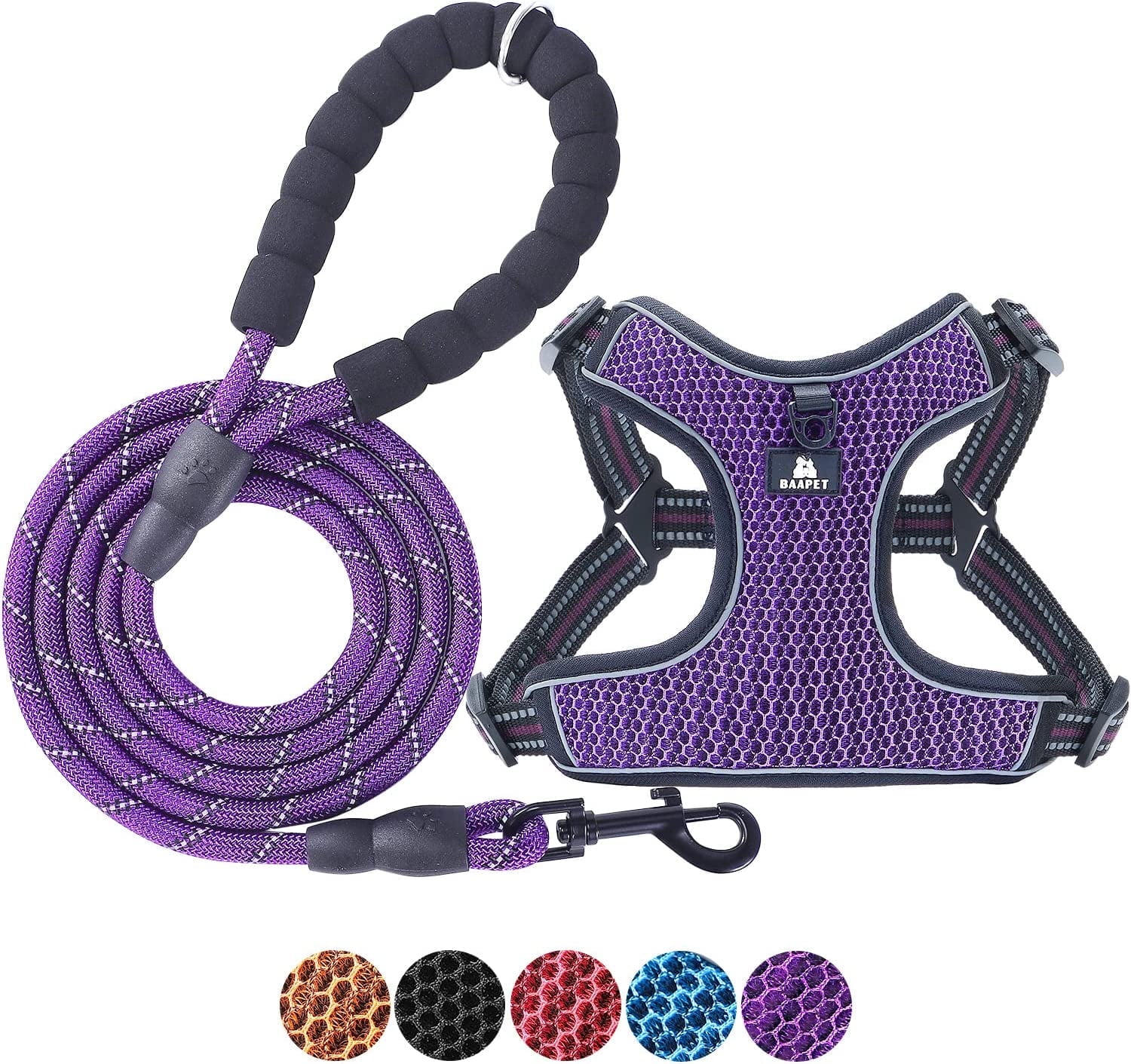 BAAPET Breathable Dog Harness for Small Puppy, Medium Dogs Step-in and ...