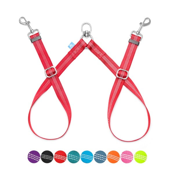 BAAPET Double Dog Leash Splitter, Tangle Free Dual Dog Leash Coupler ...