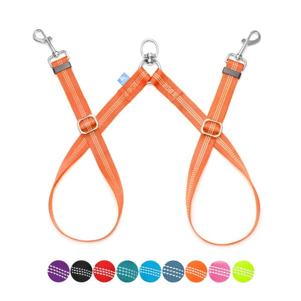 BAAPET Double Dog Leash Splitter, Tangle Free Dual Dog Leash Coupler ...