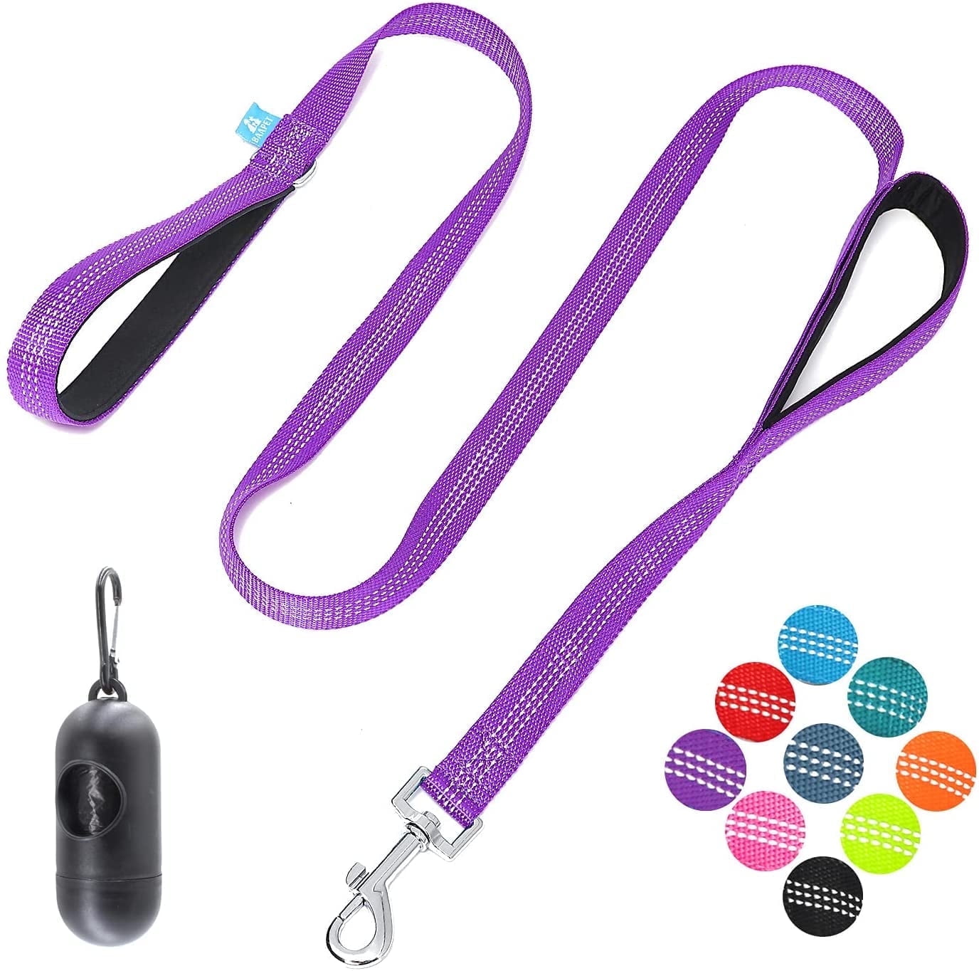 BAAPET Two Handle Dog Leash, Dual Soft Padded Handles with Traffic ...