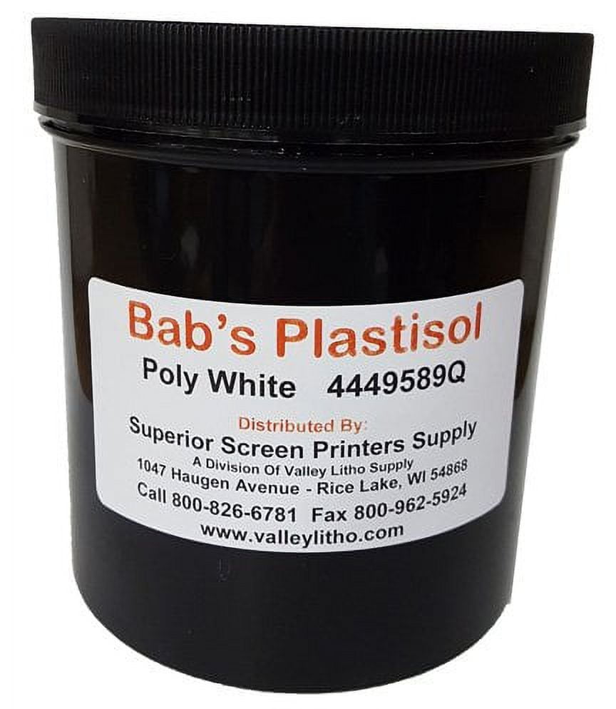 BAB'S Polyester White Plastisol Screen Printing Ink - Gallon - Walmart.com
