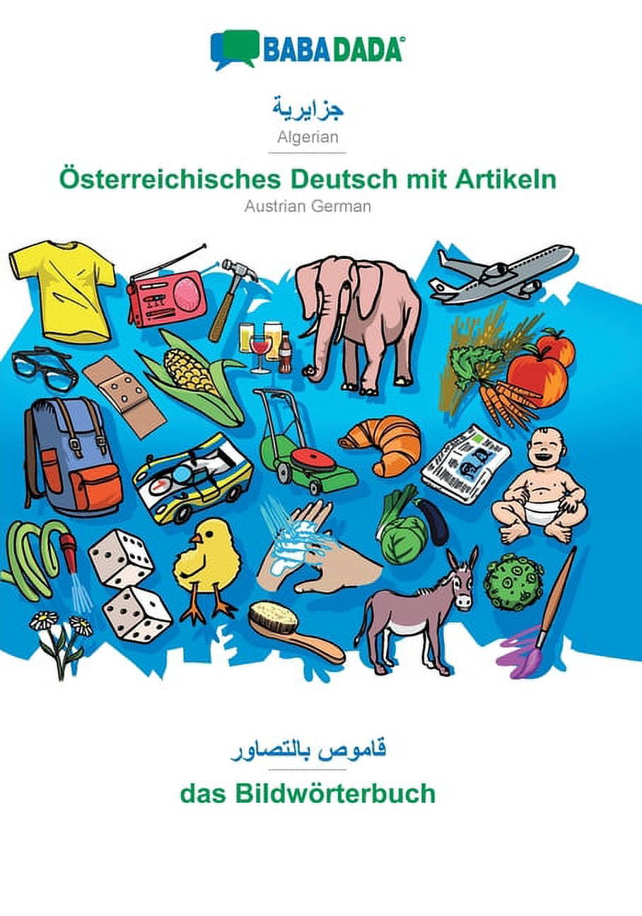 BABADADA, Algerian (in arabic script) - Österreichisches Deutsch mit Artikeln, visual dictionary ...