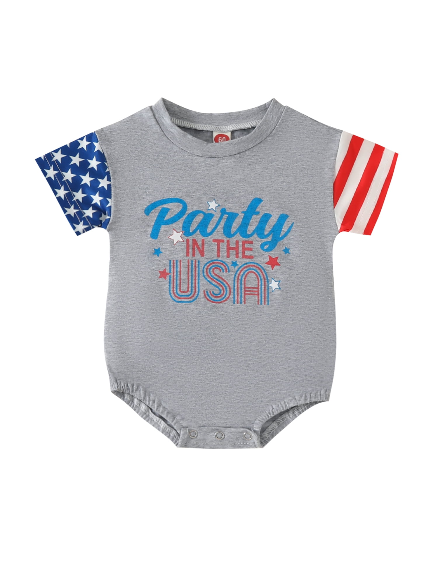 BABAMOON 4th of July Baby Boy Girl Clothes USA Flag One Piece Romper Bodysuit Summer Outfits ...