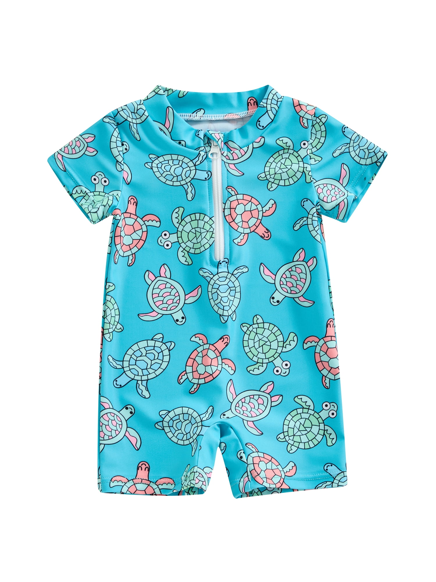 BABAMOON Toddler Baby Boys Rash Guard Swimsuit Short Sleeve Turtle ...