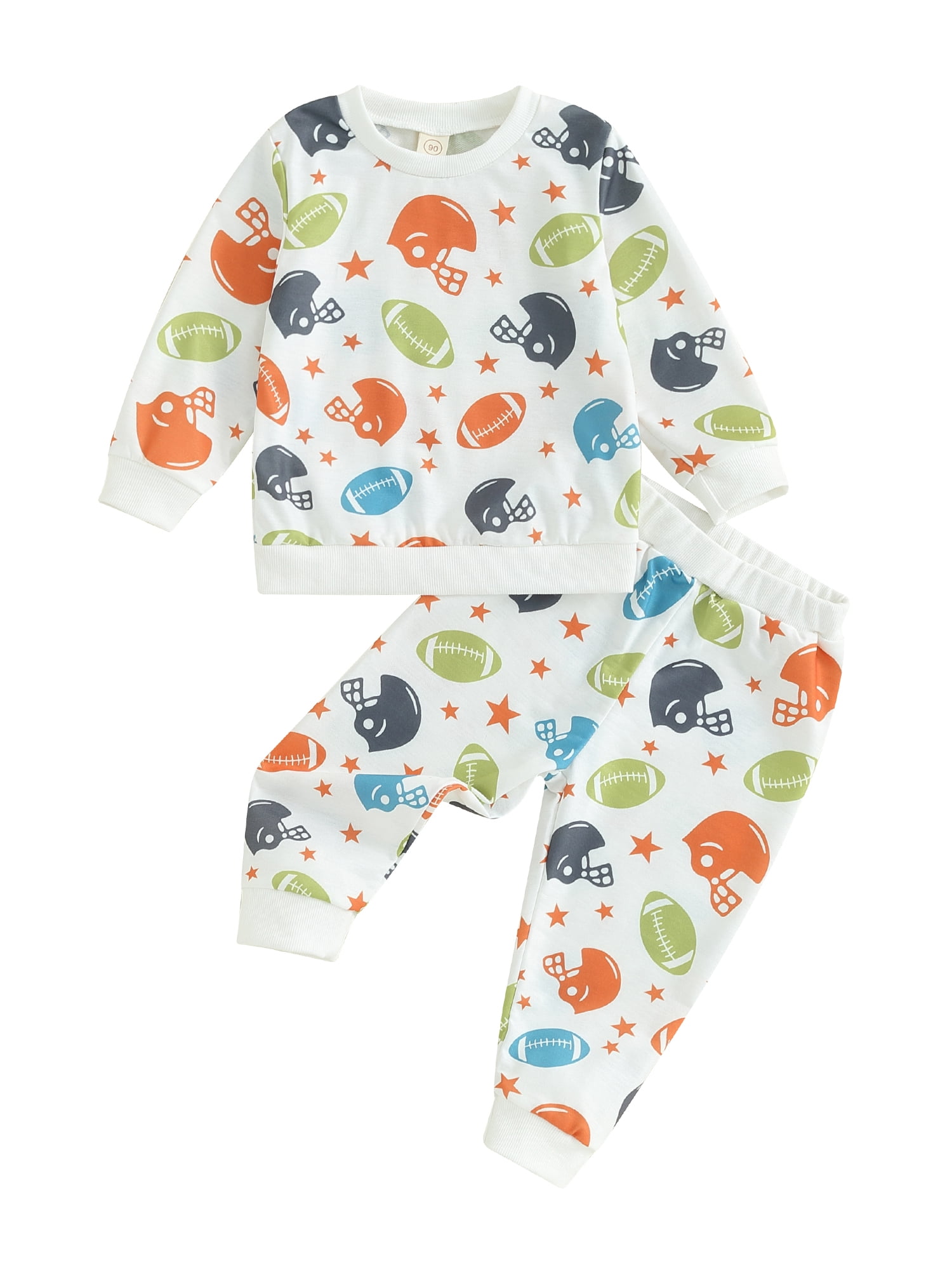 BABAMOON Infant Toddler Baby Girl Boy Fall Outfits Rugby Print Long ...