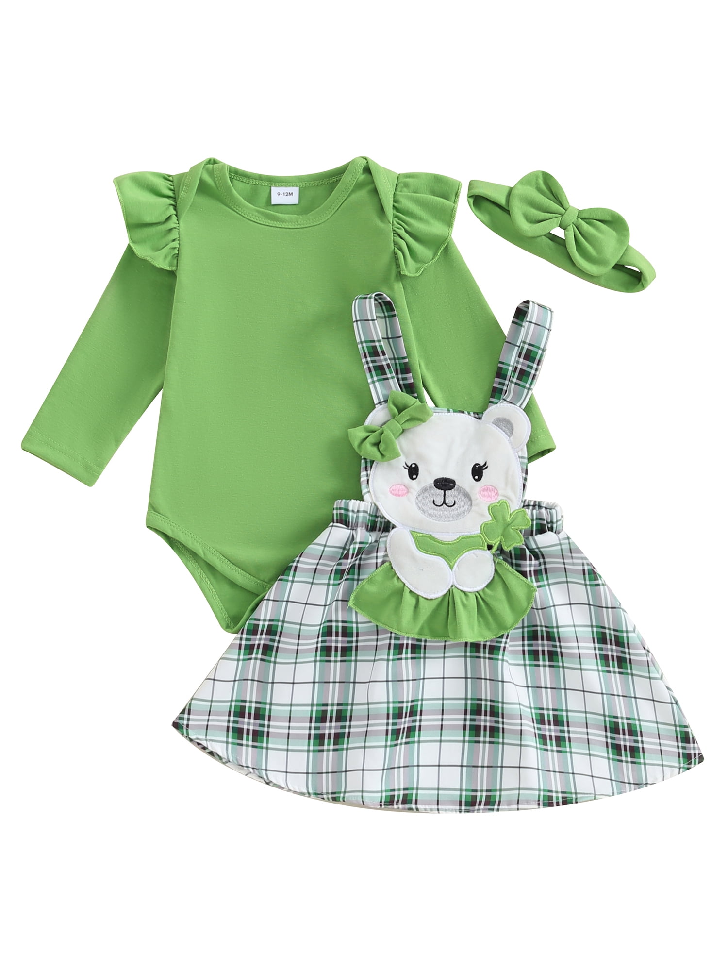 BABAMOON Newborn Baby Girl St. Patrick's Day Outfits Long Sleeve Romper ...