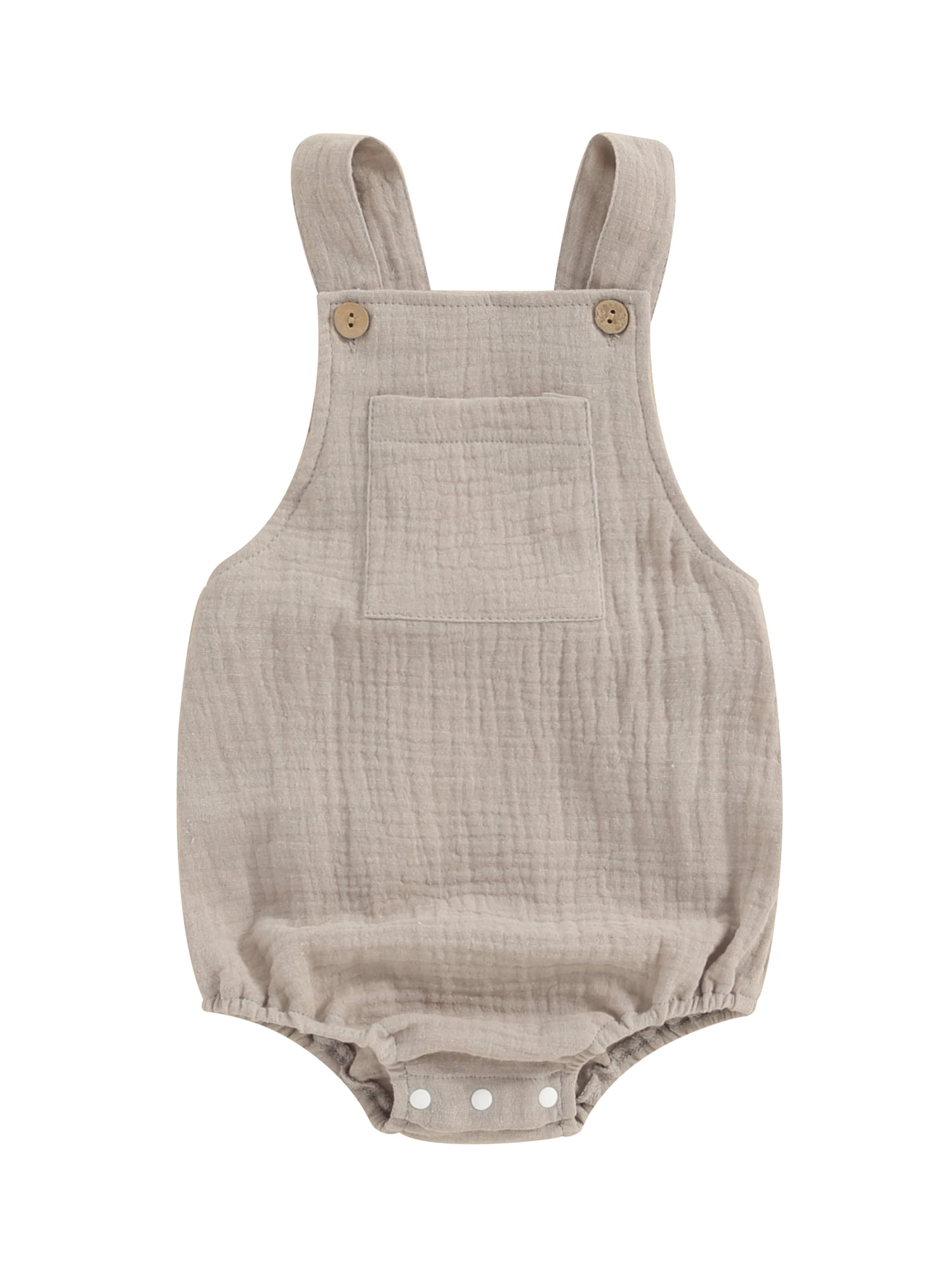 BABAMOON Newbrorn Infant Baby Girl Boy Cotton Linen Overalls Sleeveless ...