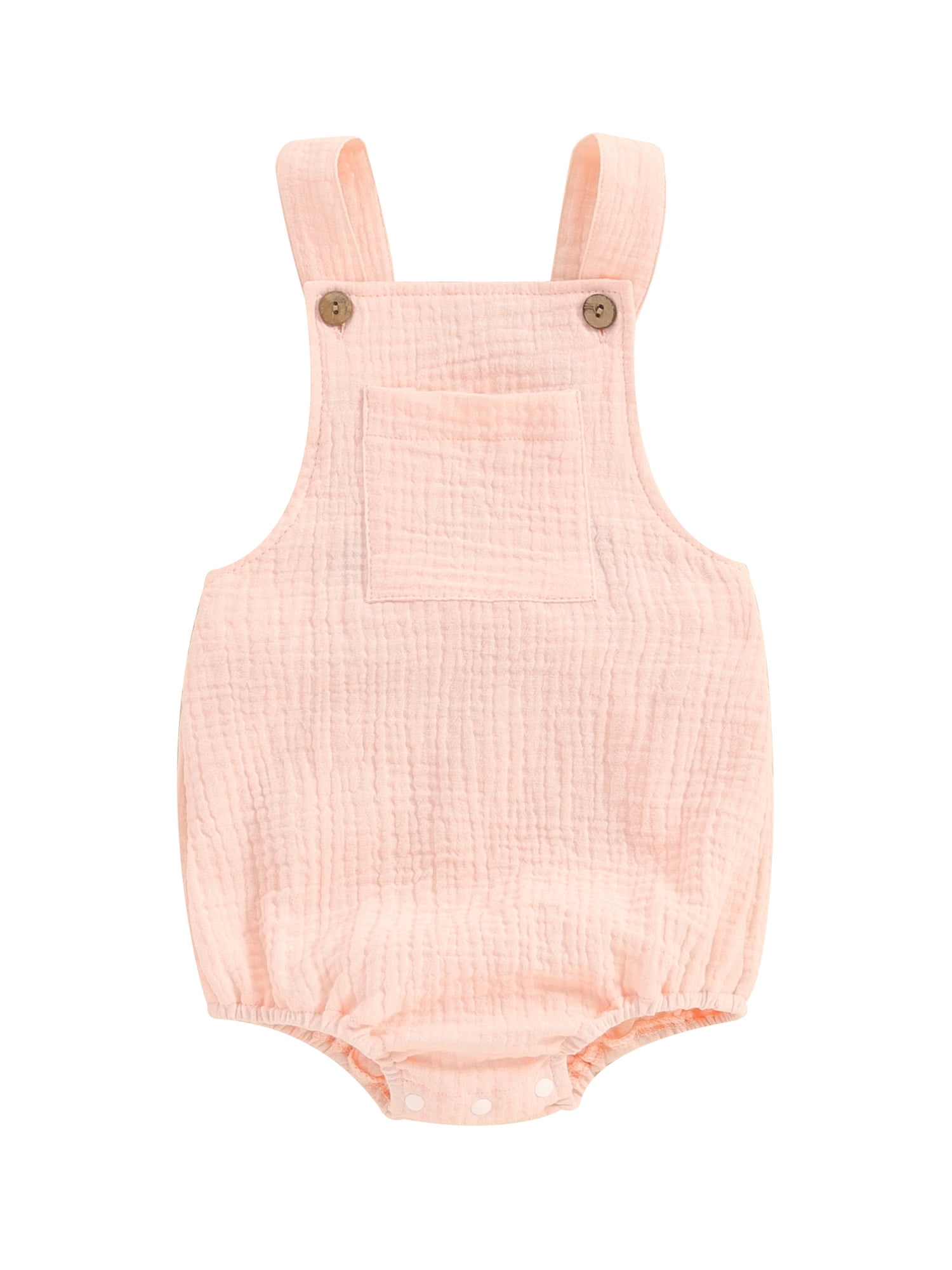 BABAMOON Newbrorn Infant Baby Girl Boy Cotton Linen Overalls Sleeveless ...